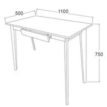 Byron Office Desk | 1 Drawer | Natural Hardwood | ArchiPro AU