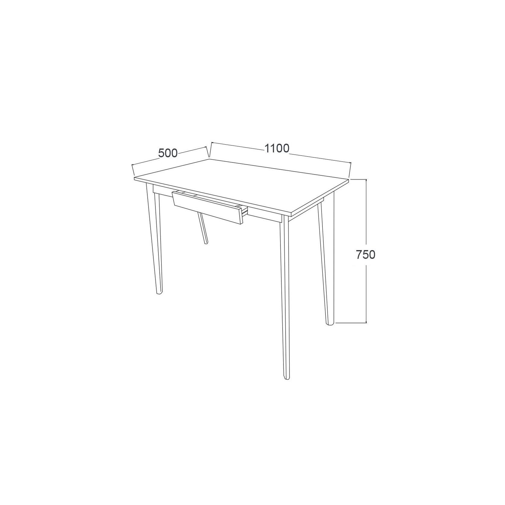 Byron Office Desk | 1 Drawer | Natural Hardwood | ArchiPro AU