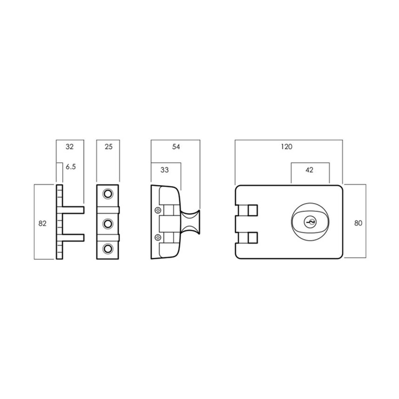 Lockwood 355 Double Cylinder Deadlock Satin Chrome Pearl for Timber ...