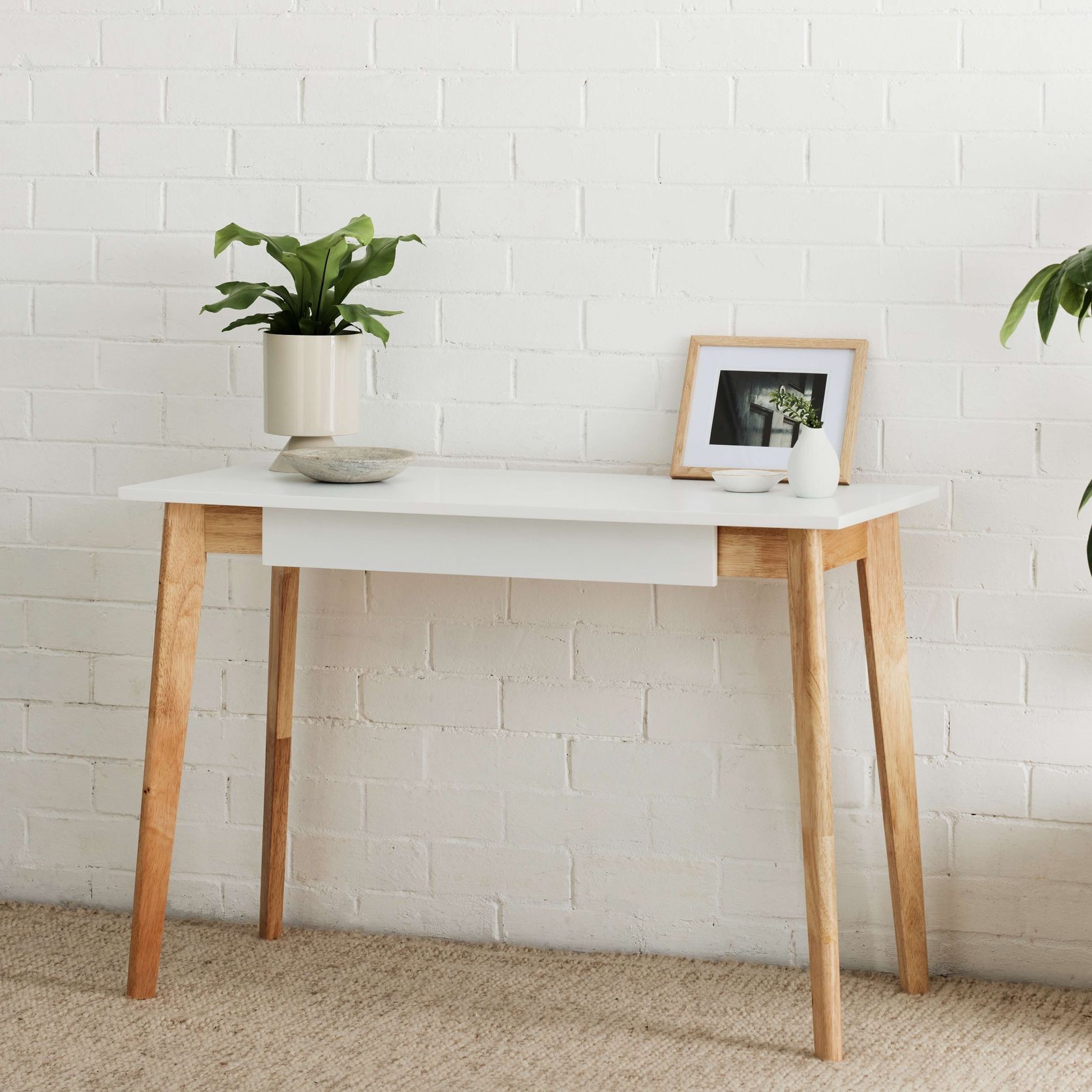 Byron Console Table | 1 Drawer | Natural Hardwood | ArchiPro AU