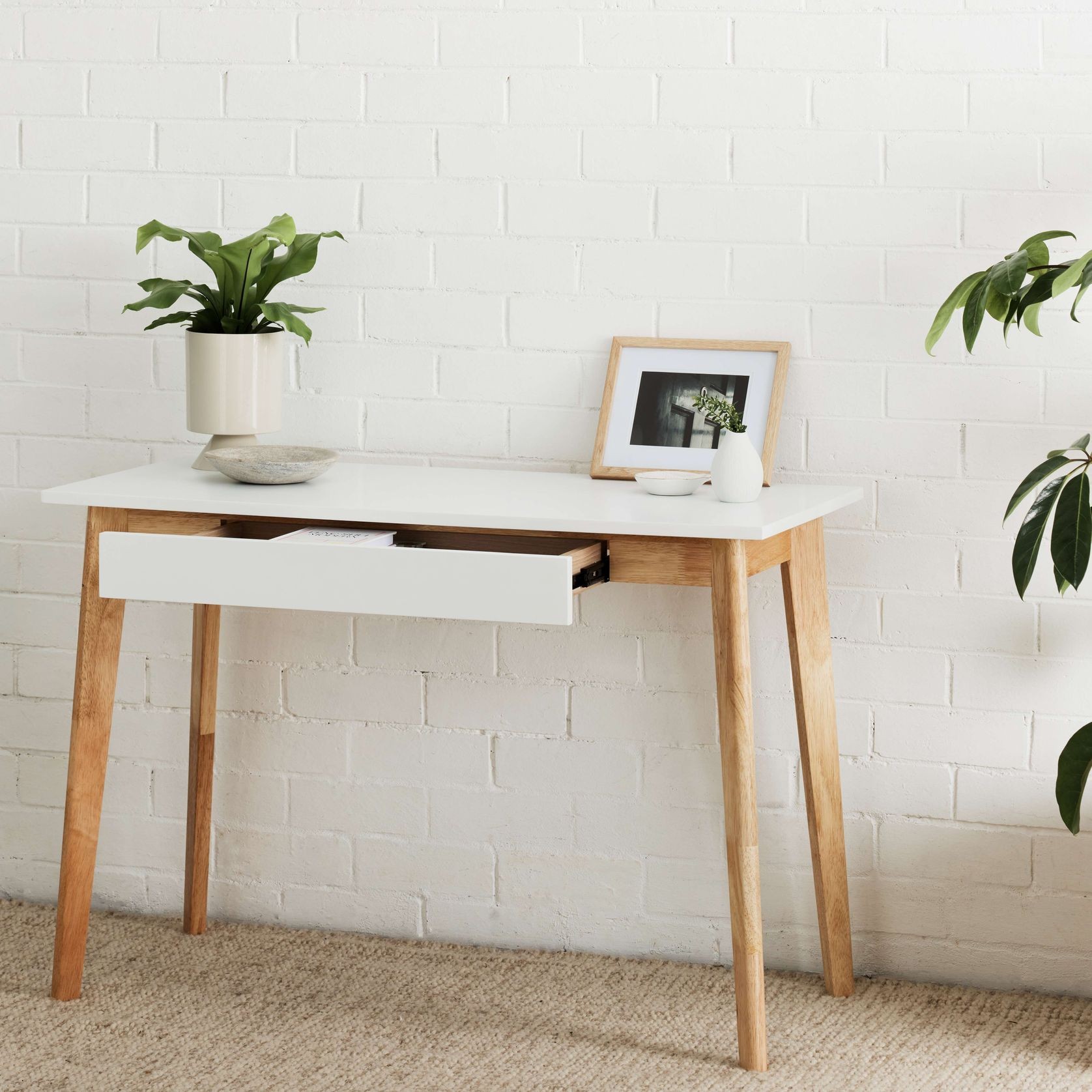 Byron Console Table | 1 Drawer | Natural Hardwood | ArchiPro AU