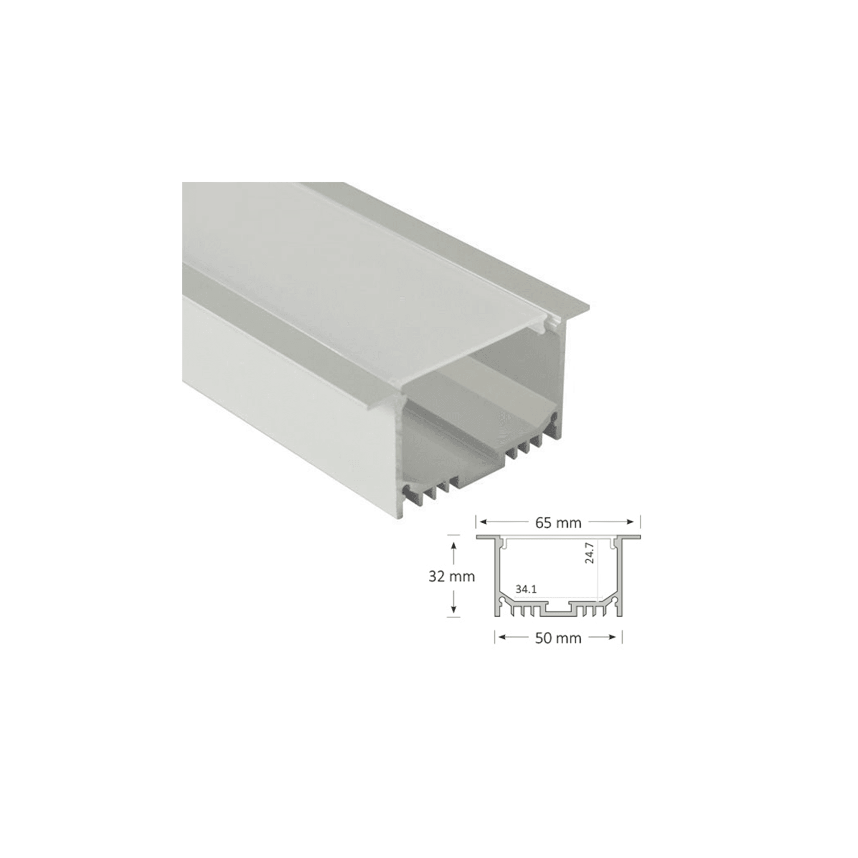 32mm Deep Recessed Extrusion Light | ArchiPro AU