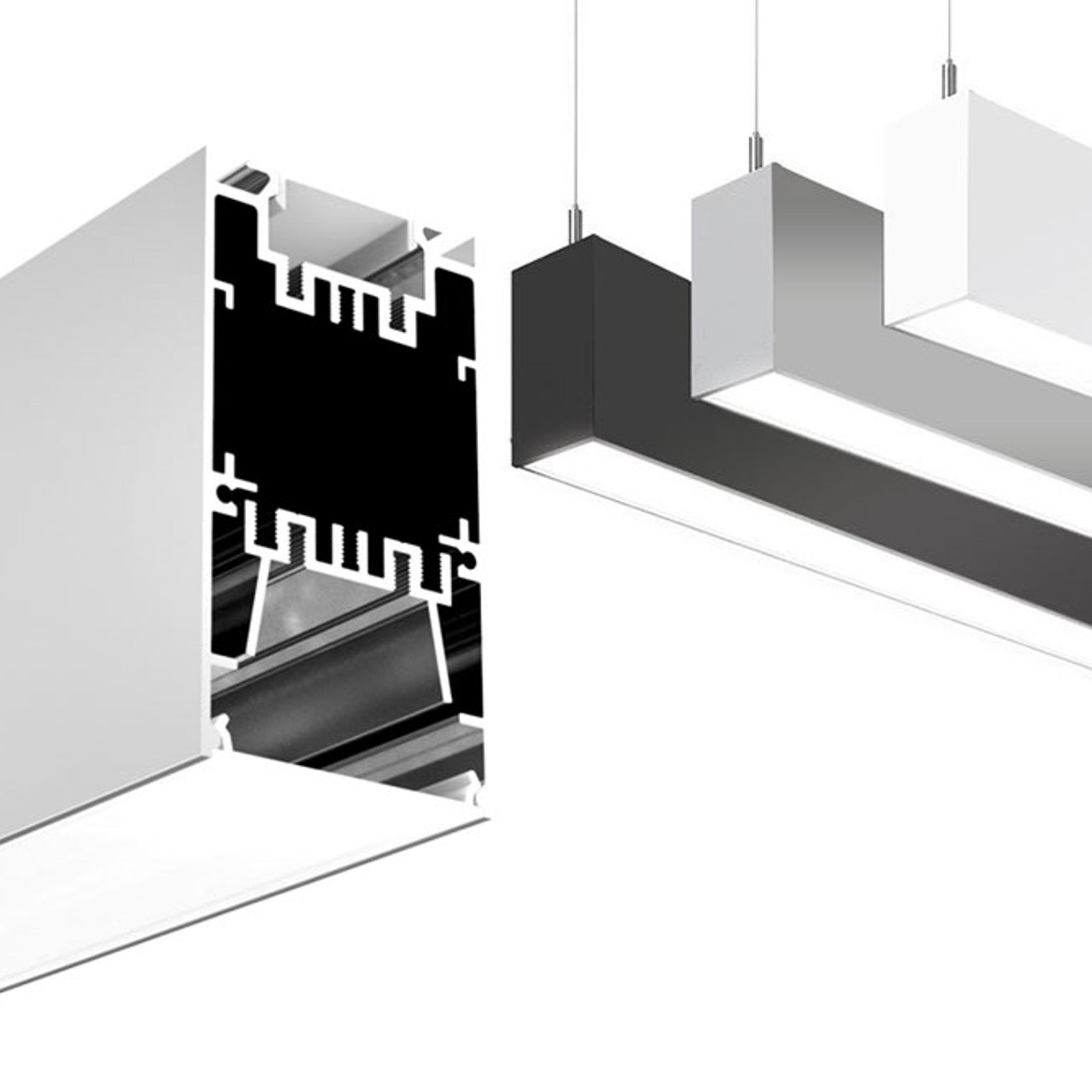 Updown LED Extrusion for Pendant Lighting | ArchiPro AU