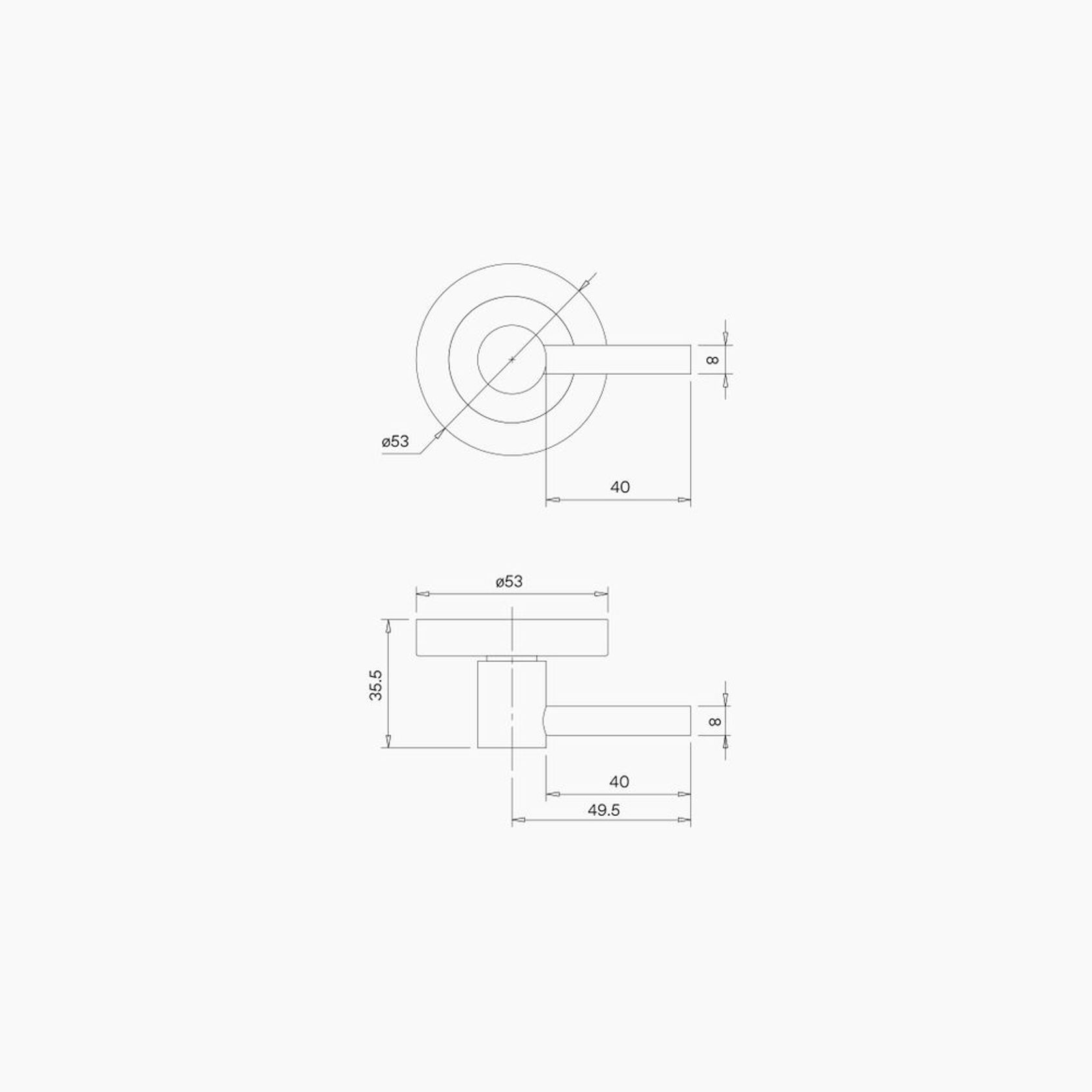 B0005MBLK - Round DDA Compliant Turn Snib MBLK | ArchiPro AU
