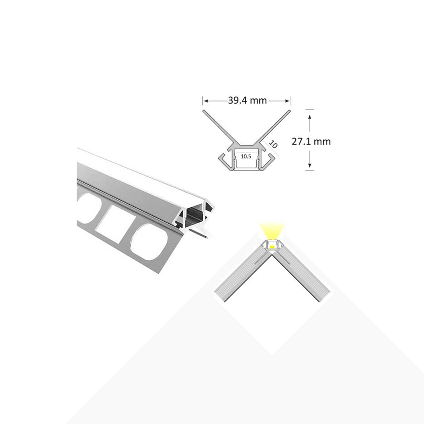 Trimless Outer Corner Extrusion | ArchiPro AU
