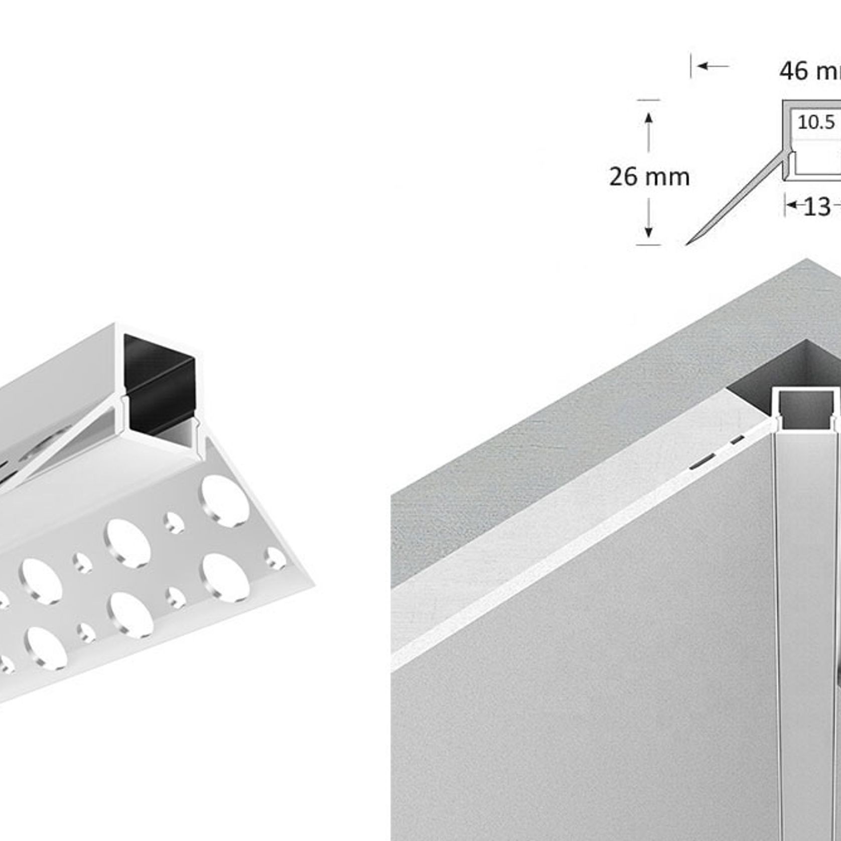 Plaster-in Inner Corner Extrusion | ArchiPro AU