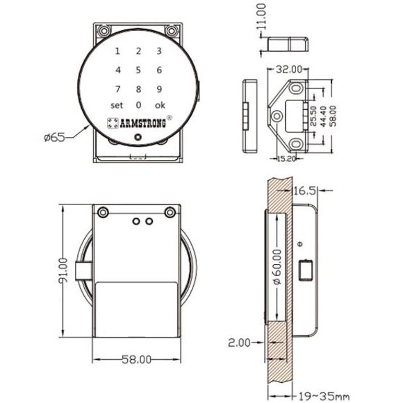 Armstrong Smart Digital Lock with Touch Panel | ArchiPro AU