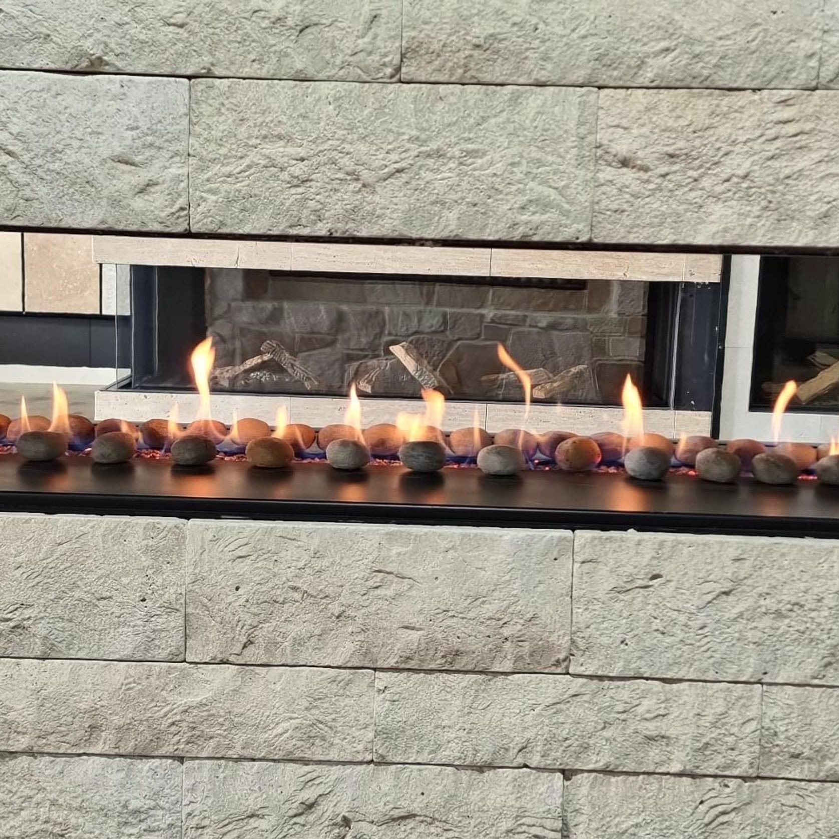 Classic Linen Split Face Travertine Wall Cladding | ArchiPro AU