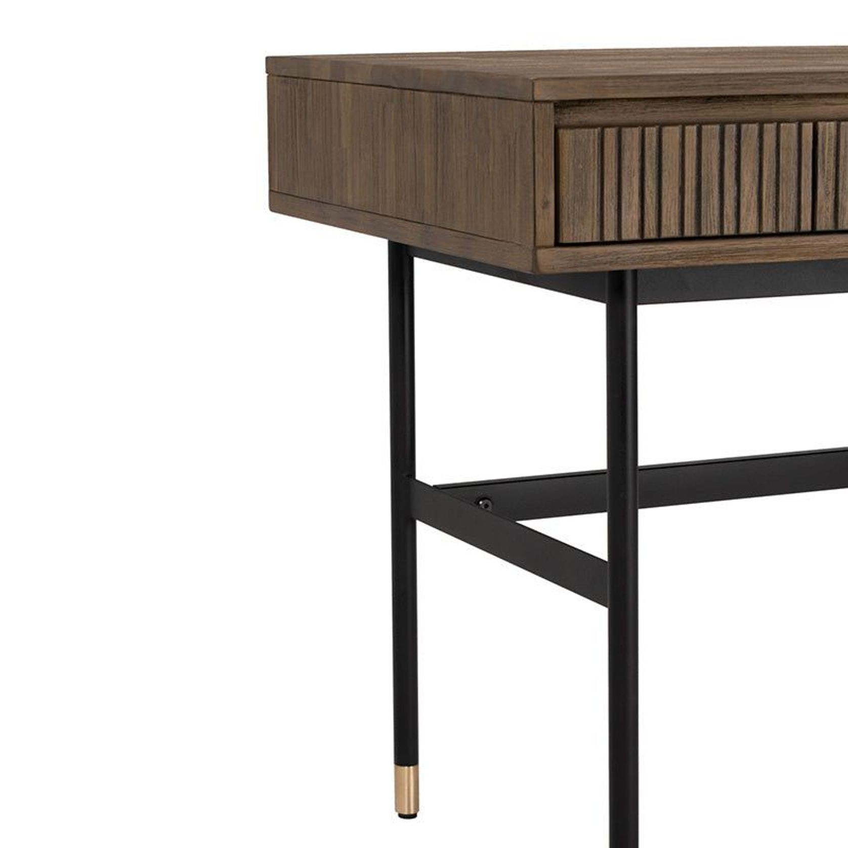 HAMILTON Study Desk Solid Acacia Wood 140cm - Toffee | ArchiPro AU
