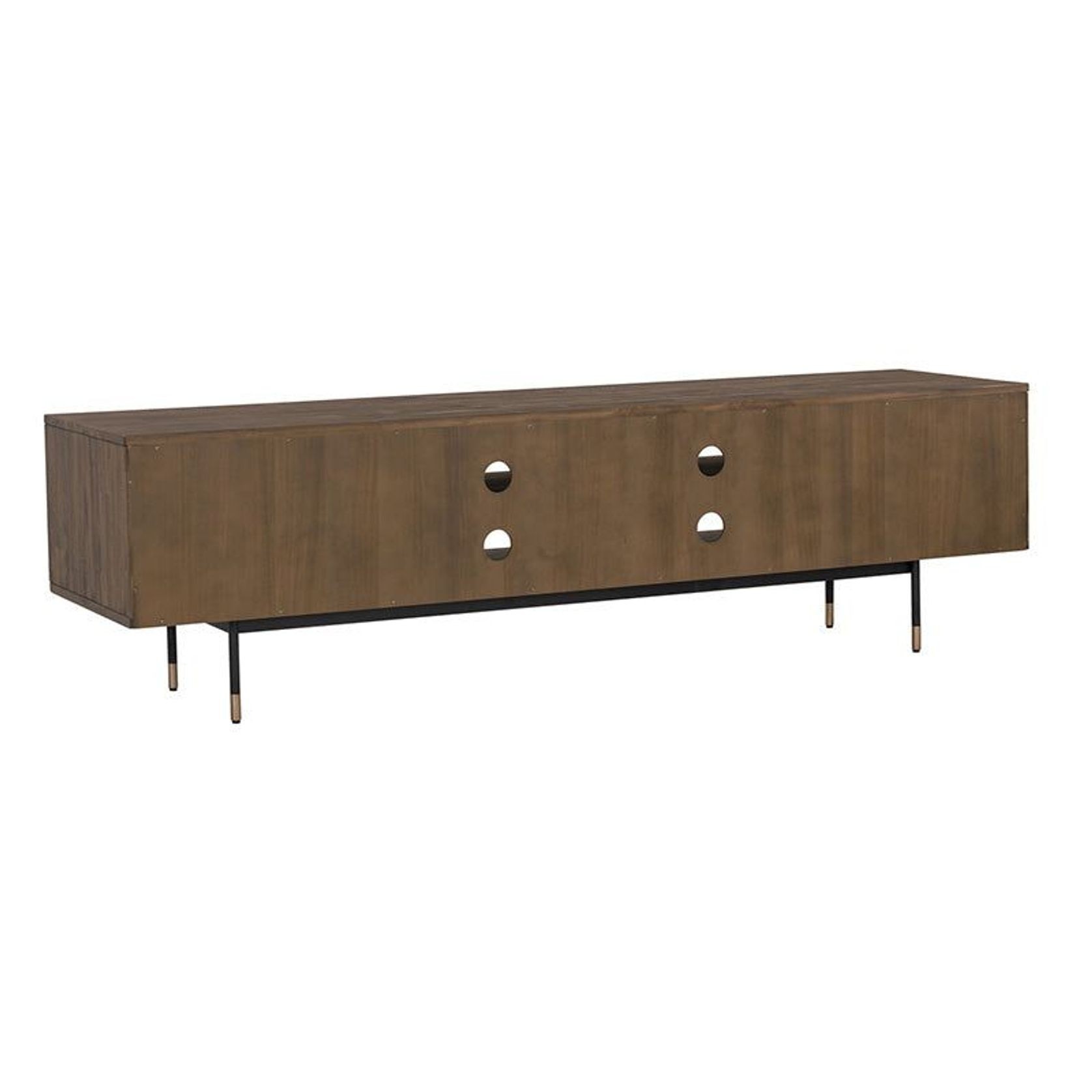 HAMILTON Entertainment TV Unit Solid Acacia Wood 200cm - Toffee Colour ...