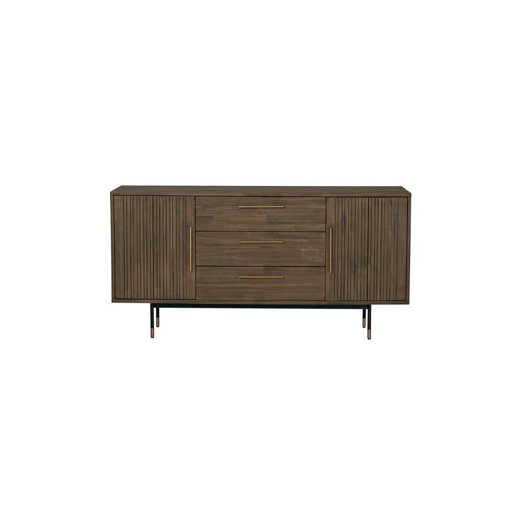 HAMILTON Sideboard Buffet Solid Acacia Wood 160cm - Toffee Colour ...