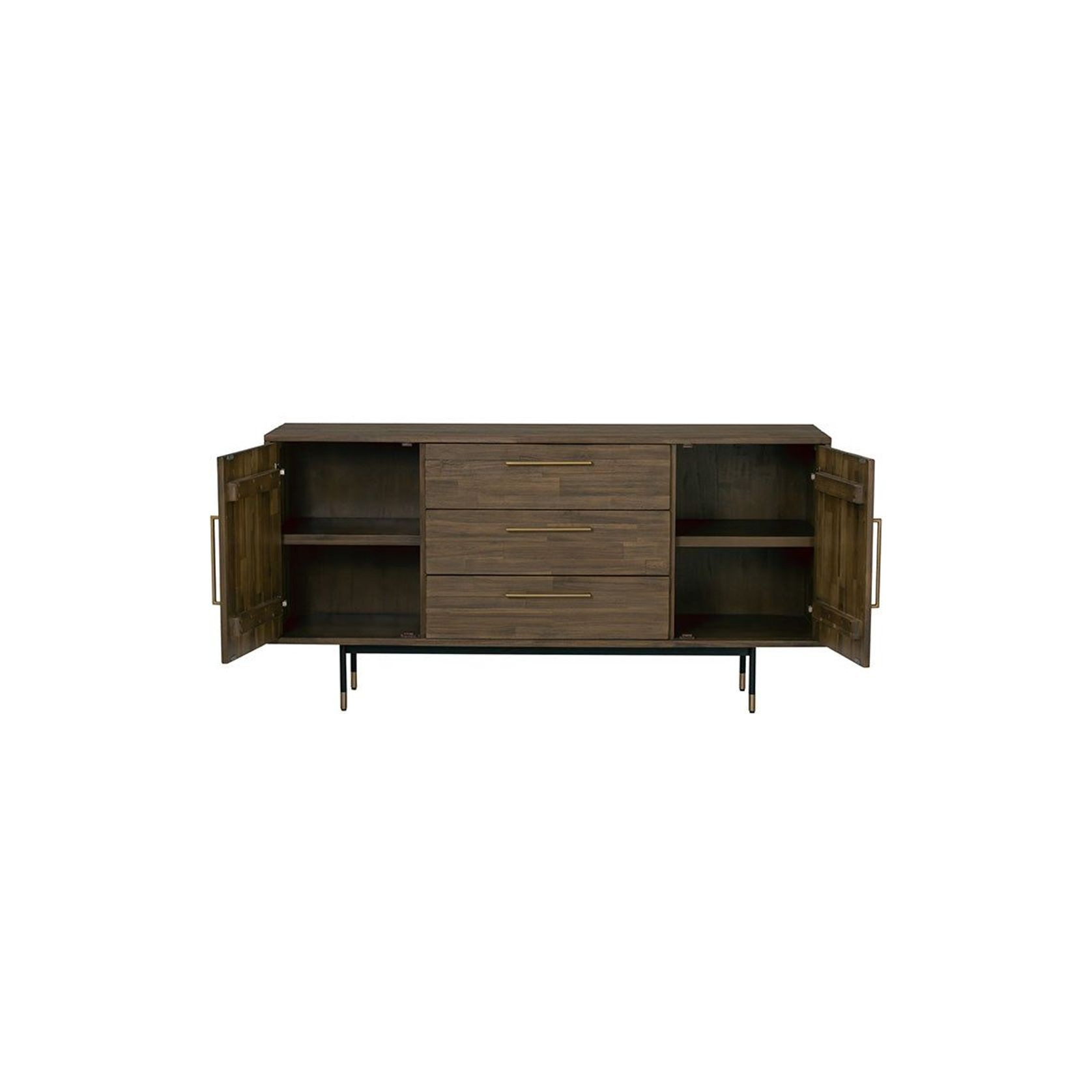 HAMILTON Sideboard Buffet Solid Acacia Wood 160cm - Toffee Colour ...