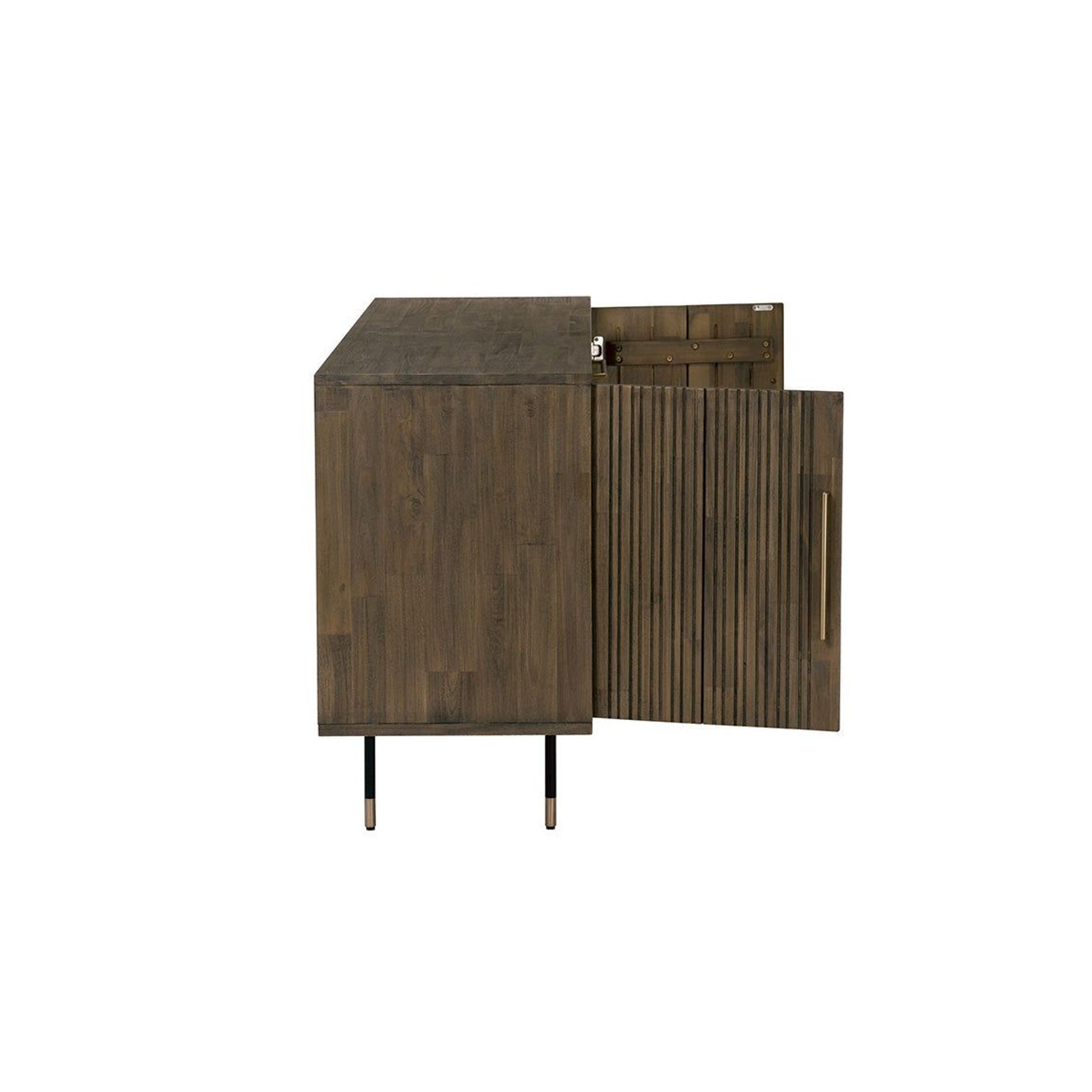 HAMILTON Sideboard Buffet Solid Acacia Wood 160cm - Toffee Colour ...