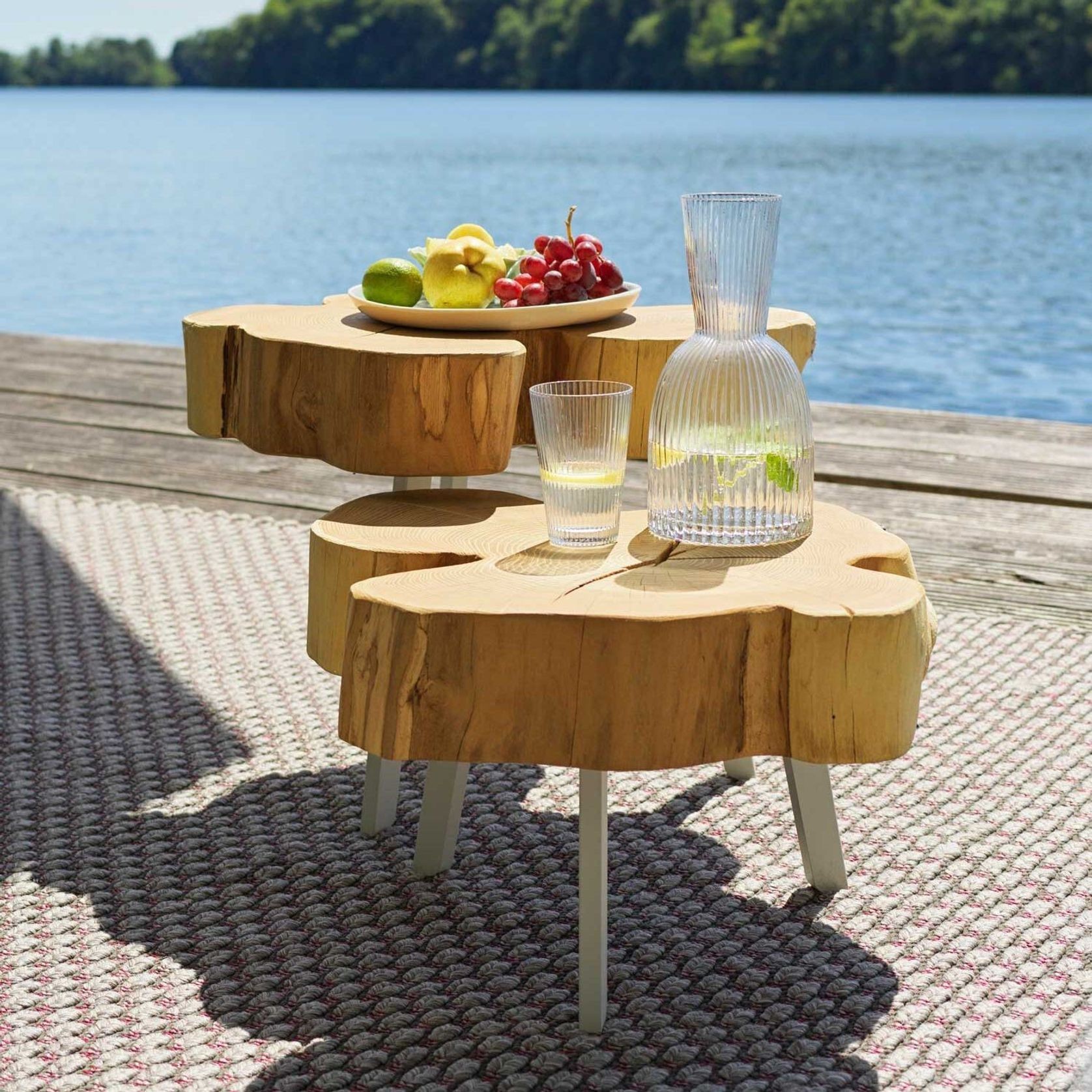 Janua | BC 05 Stomp Outdoor Table | 30-40cm | Raw Acacia | ArchiPro AU