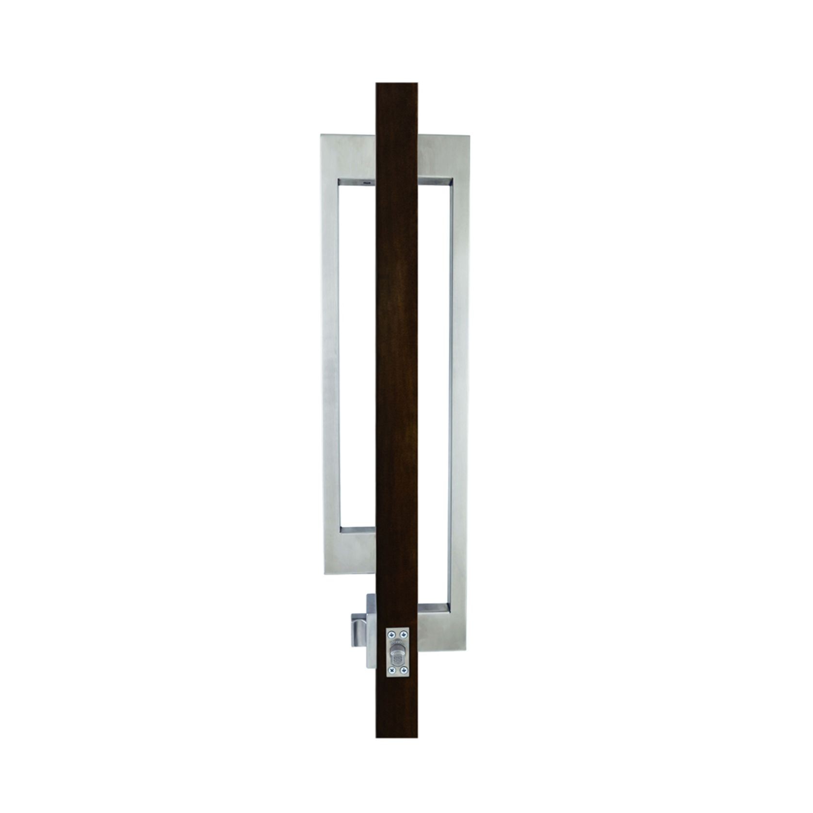 Lockwood Paradigm Door Pull Handle with Double Cylinder Deadbolt Satin ...