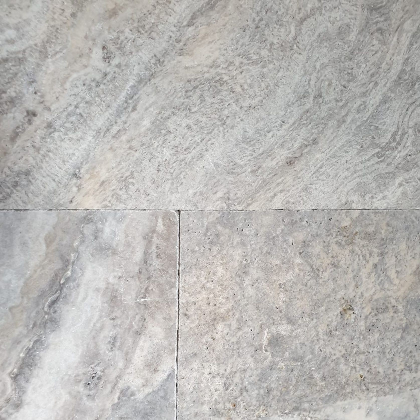 30mm Aqua Silver Travertine Pavers - Tumbled & Unfille | ArchiPro AU