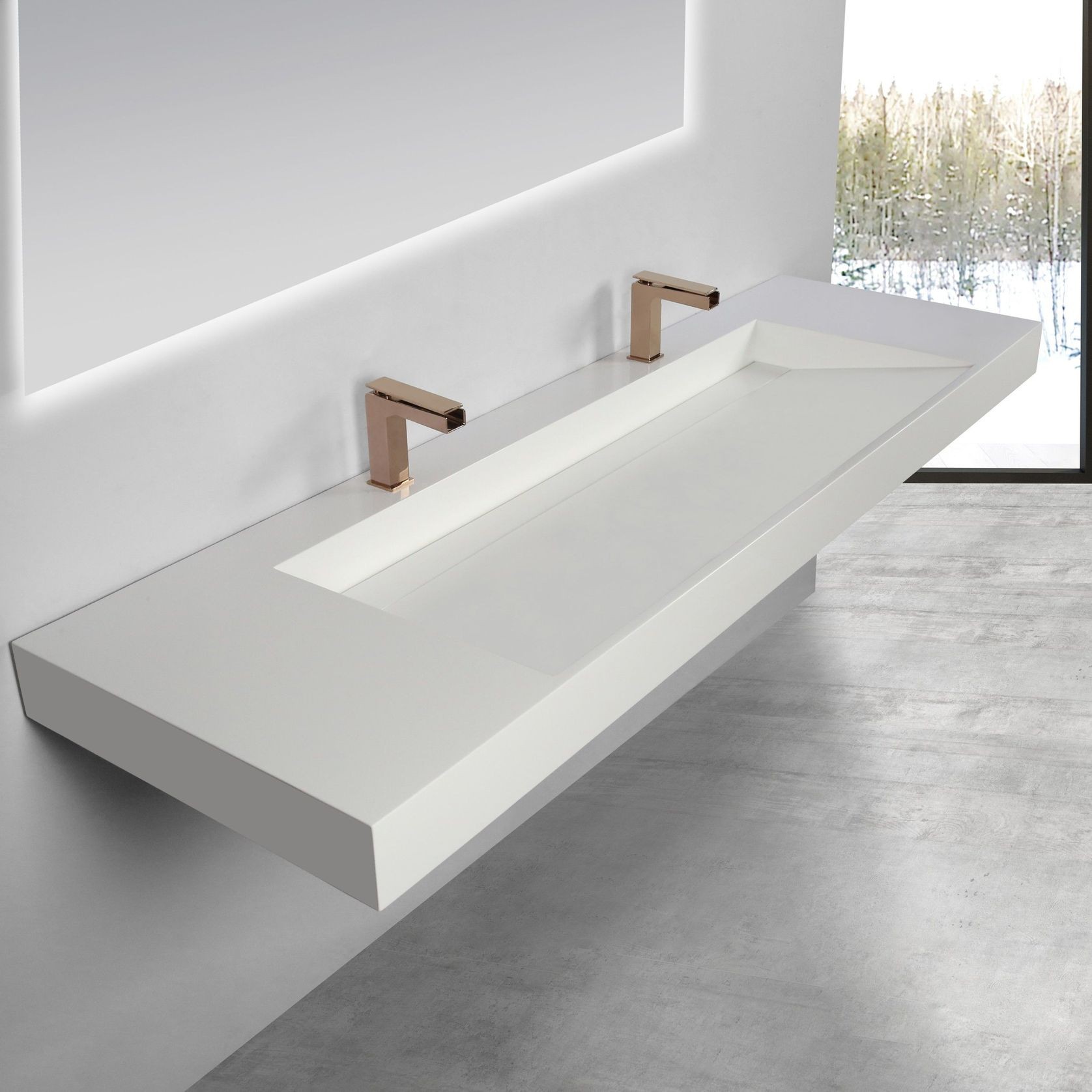 Ramp Basin Wall Hung 1829mm B5072 | ArchiPro AU