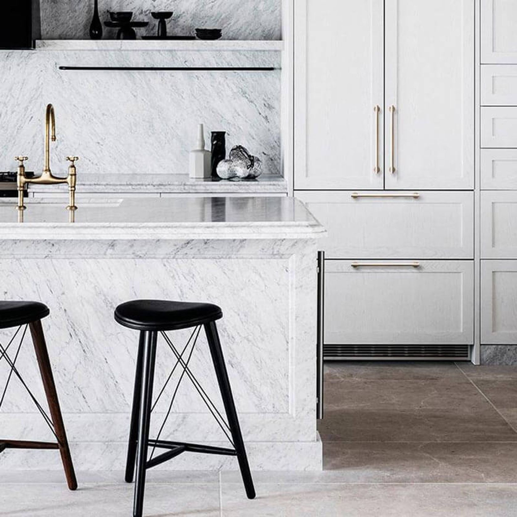 Solid Brushed Brass Kitchen Drawer Handles | Twilight Beach | ArchiPro AU