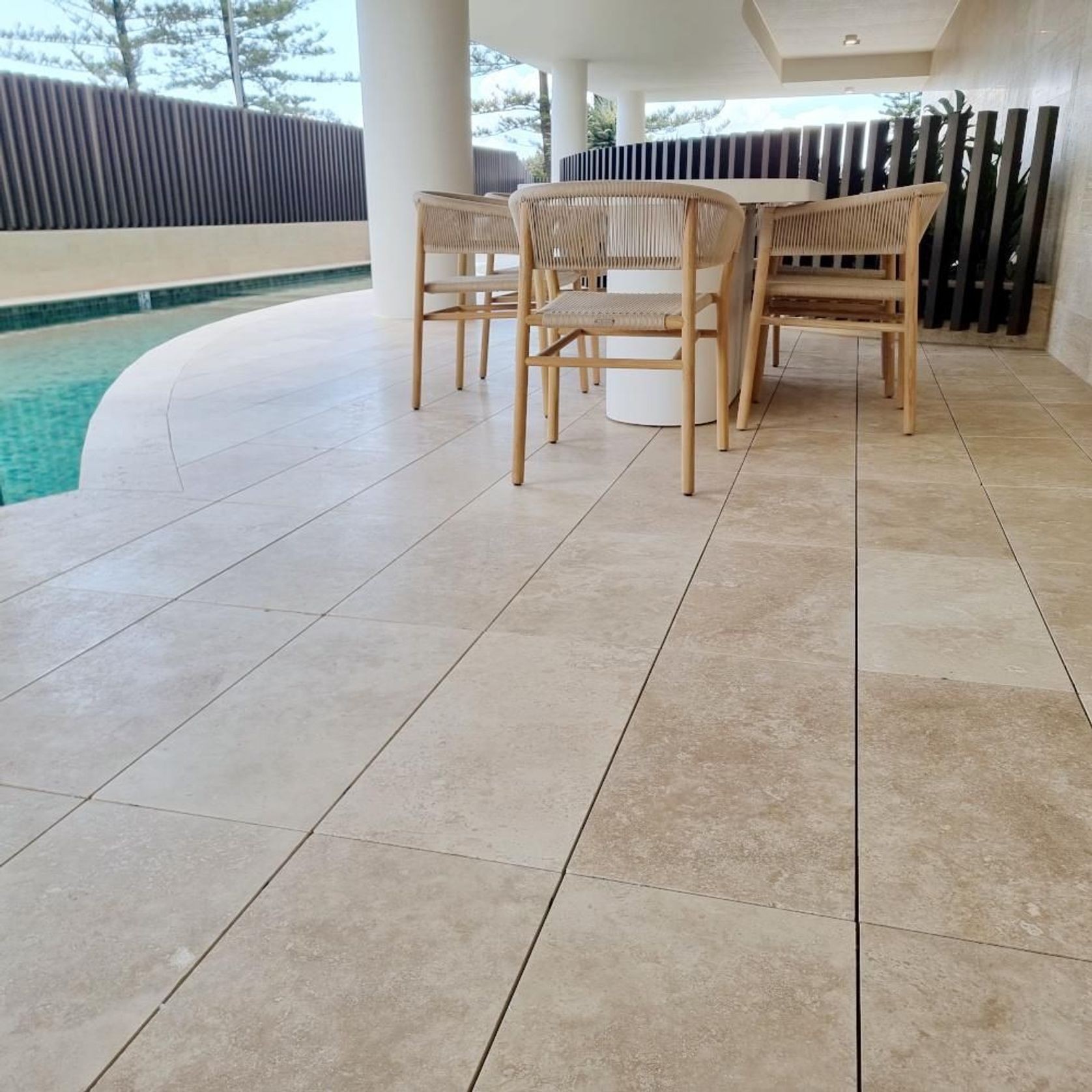 12mm Classic Linen Travertine Tiles - Honed & Filled | ArchiPro AU