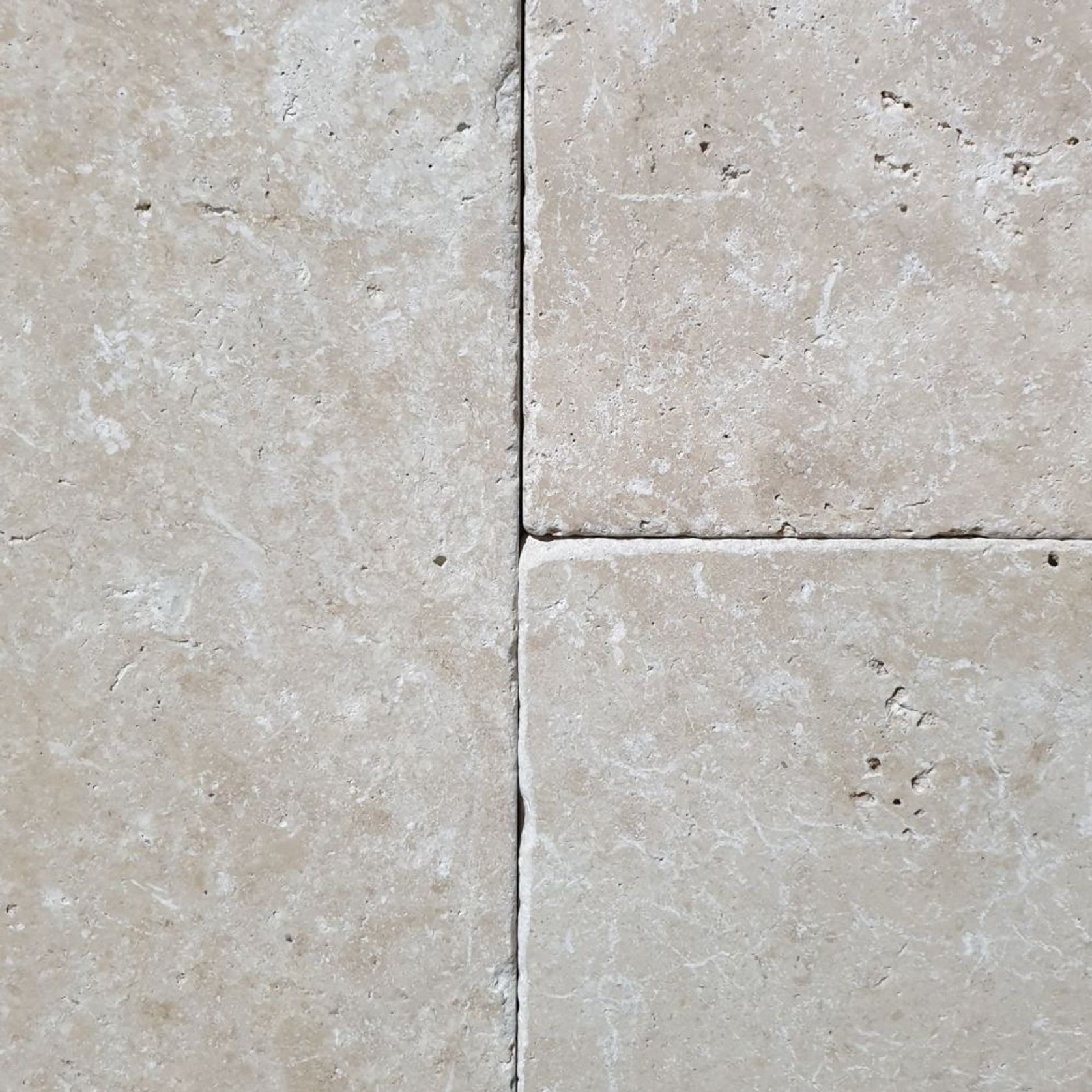 12mm Classic Linen Travertine French Pattern Tiles - Tumbled & Unfilled ...