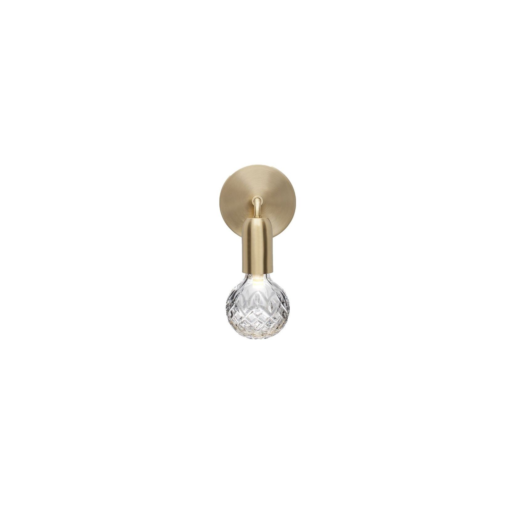 Clear Crystal Bulb Wall Lamp - Brushed Brass | ArchiPro AU
