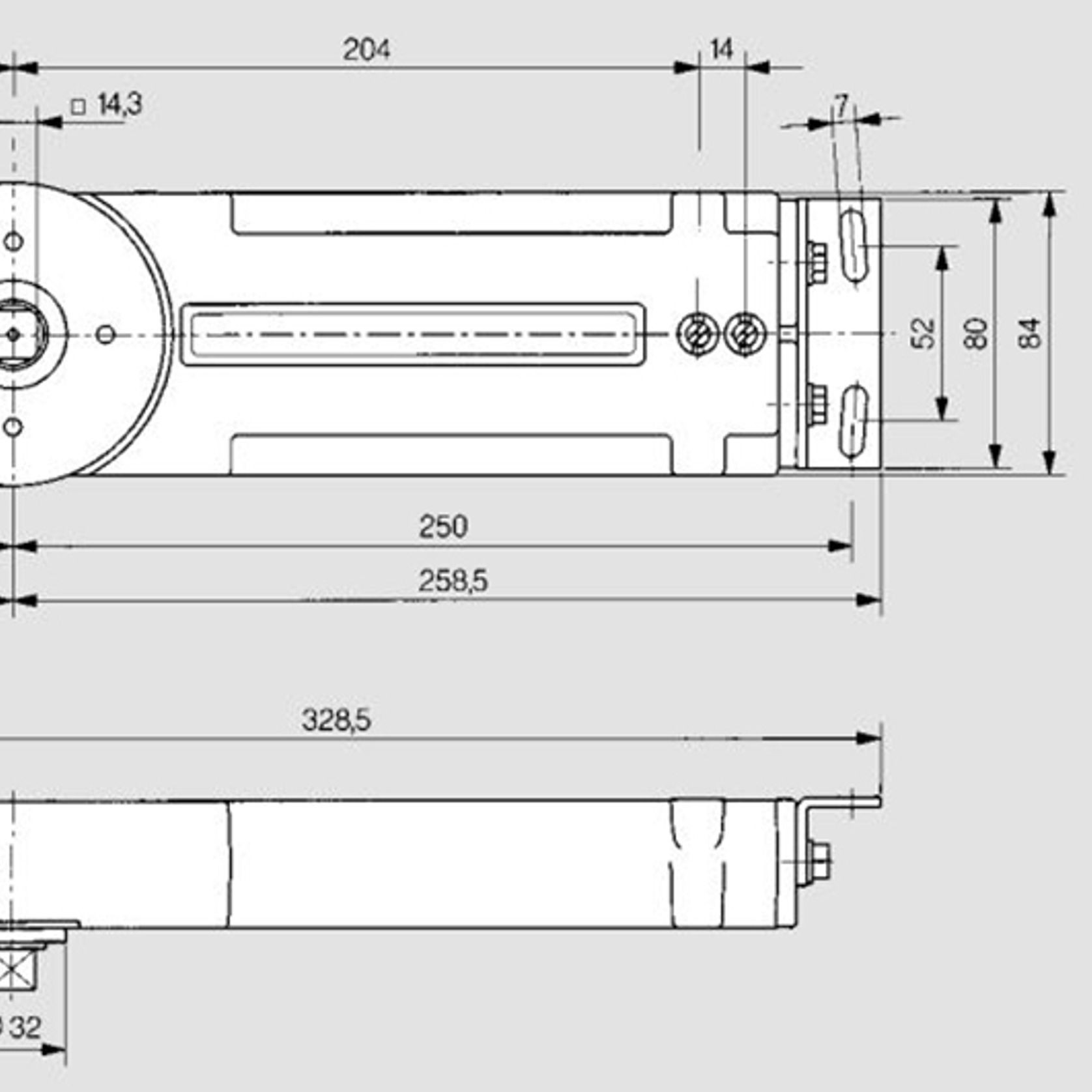 Dorma RTS85 EN4 Transom Concealed Closer Hold-Open for Action Doors ...
