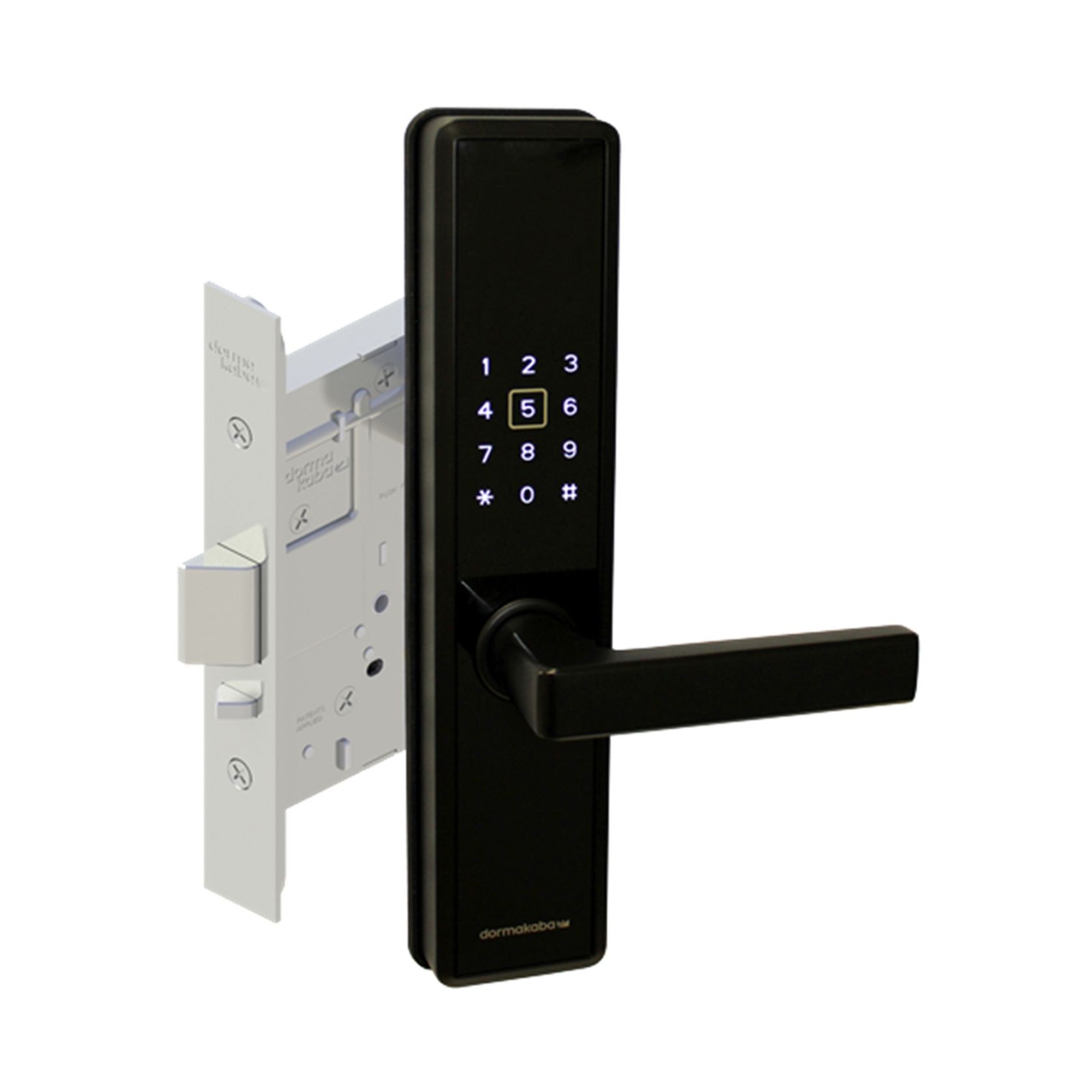 Dormakaba M5 Smart Digital Door Lock Matt Black With Black Trim ...