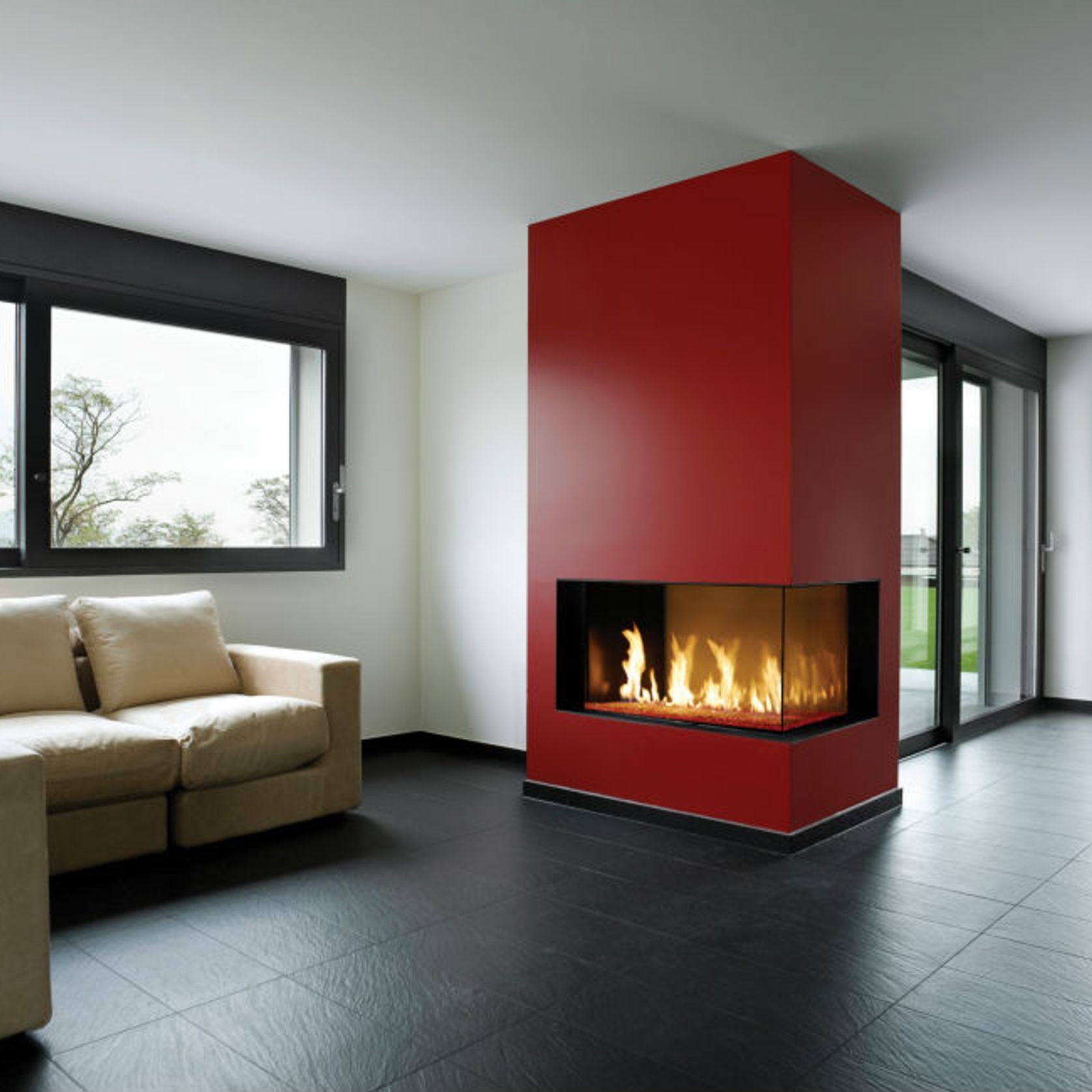 Davinci Left & Right Hand Corner Gas Fireplaces | ArchiPro AU