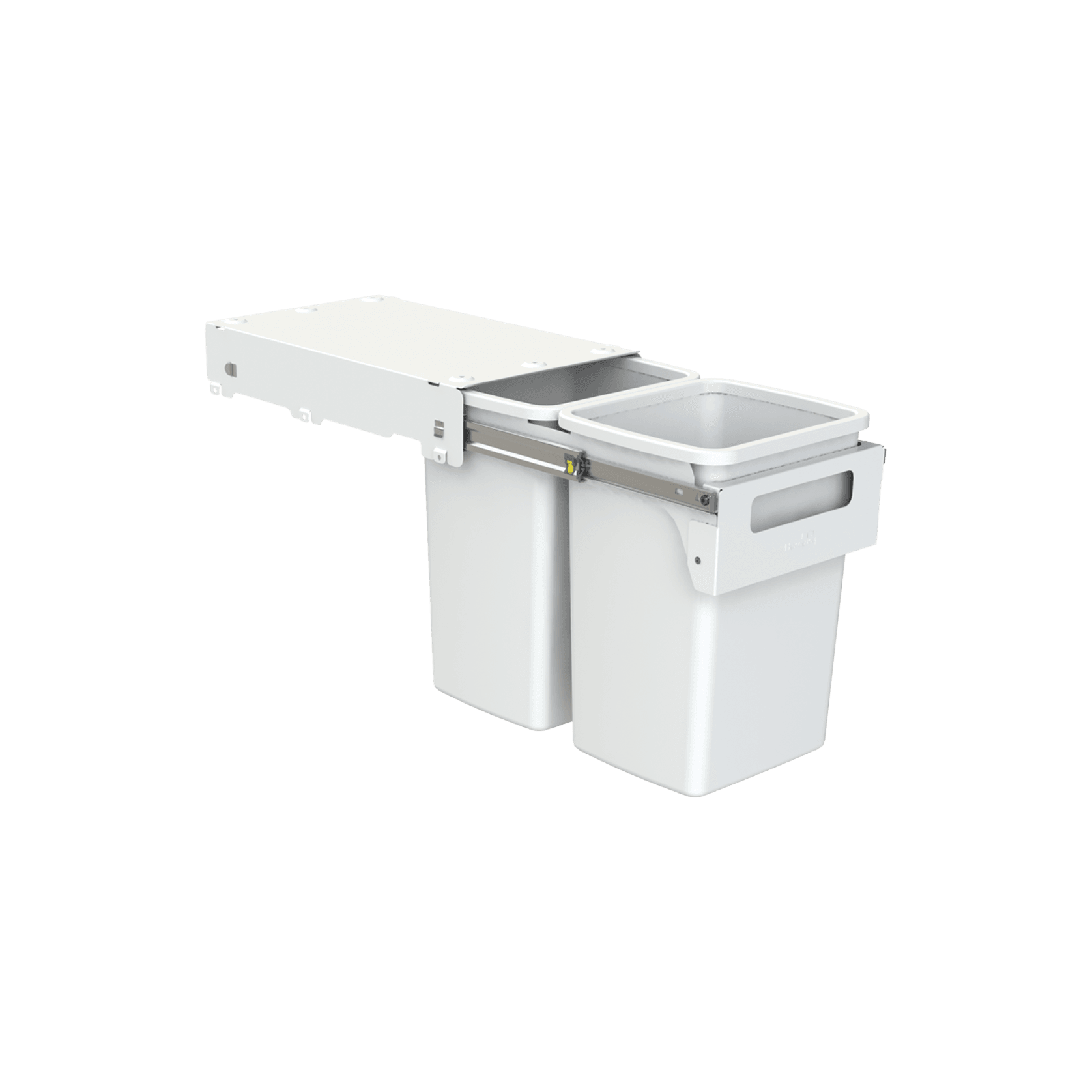 Hideaway Compact Bin 2 x 20L Buckets | Handle Pull | ArchiPro AU