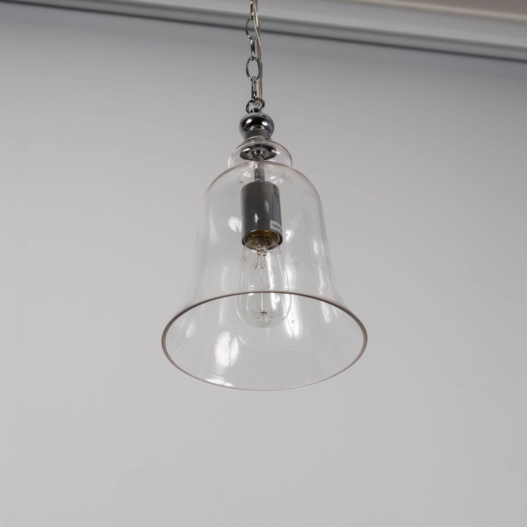 Gracie Glass Bell Shape Pendant Light - Polished Chrome | ArchiPro AU