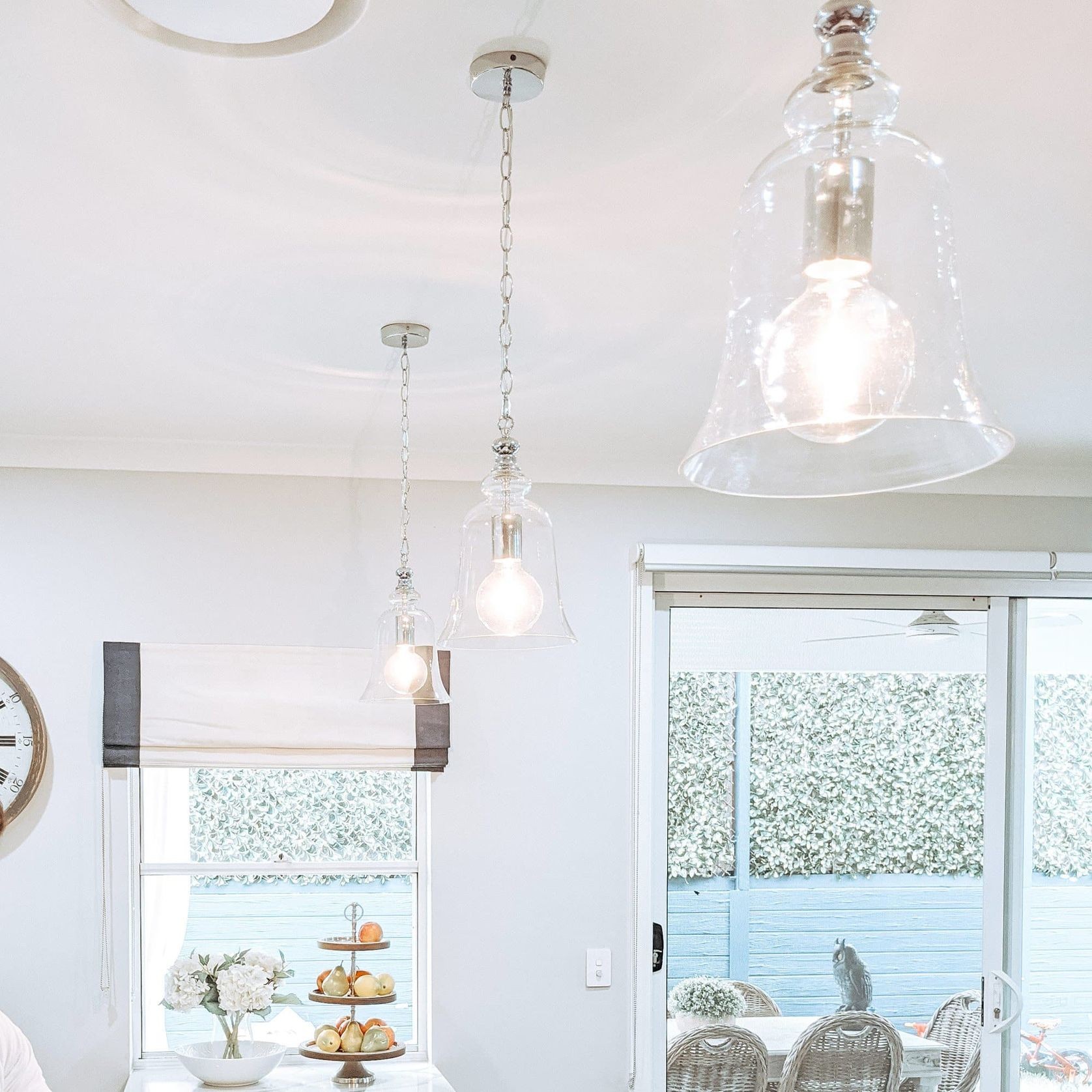 Gracie Glass Bell Shape Pendant Light - Polished Chrome | ArchiPro AU