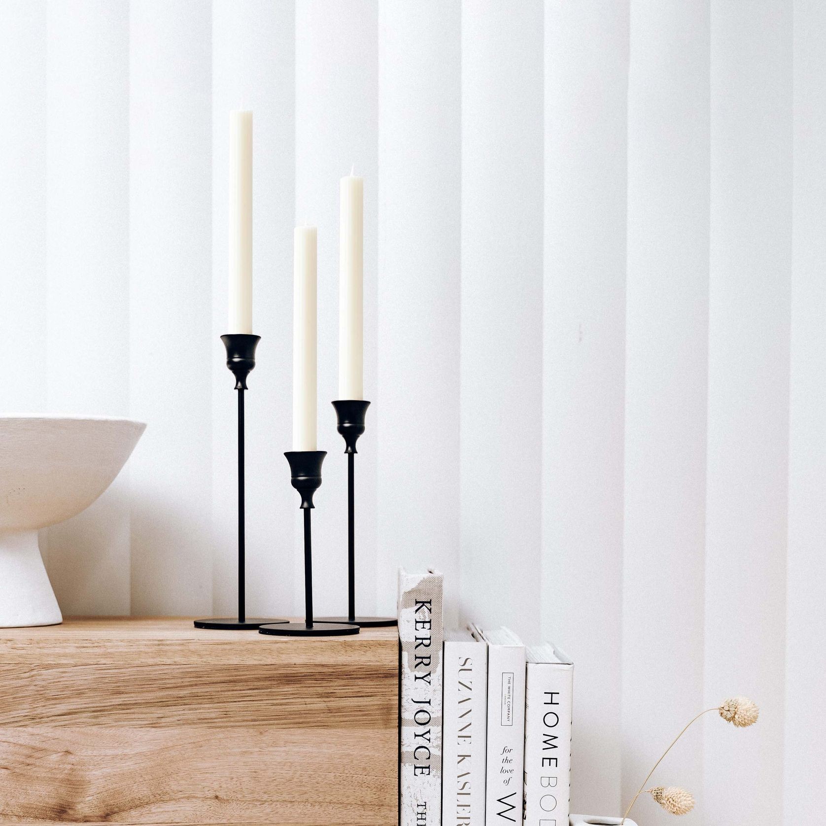 3pc Candlestick Set - Black | ArchiPro AU
