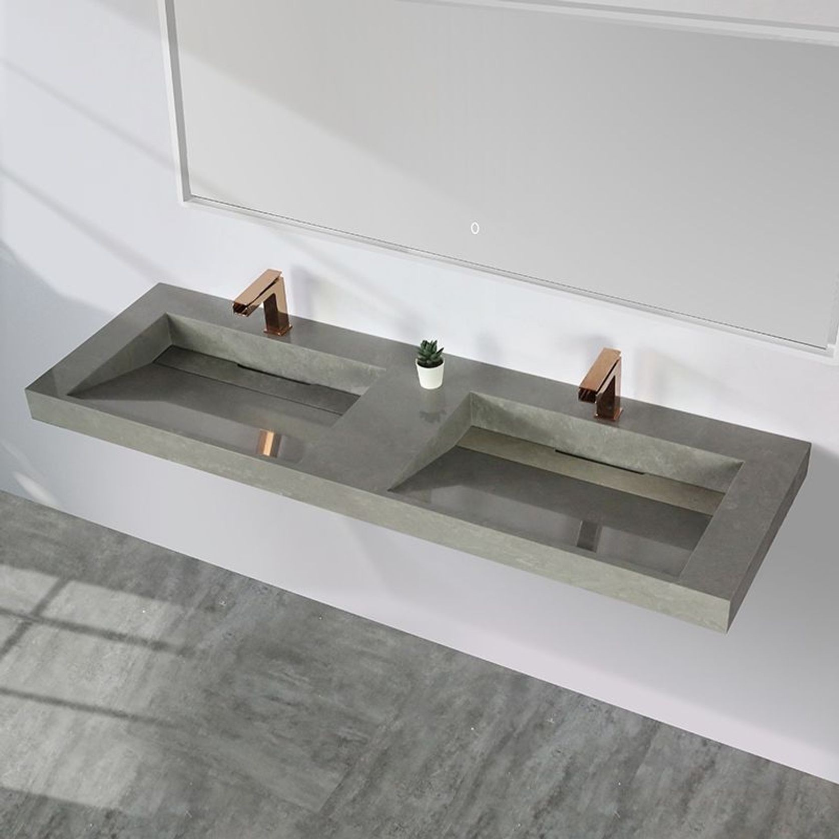 Double Basin Marble Ramp Sink 1500mm | ArchiPro AU