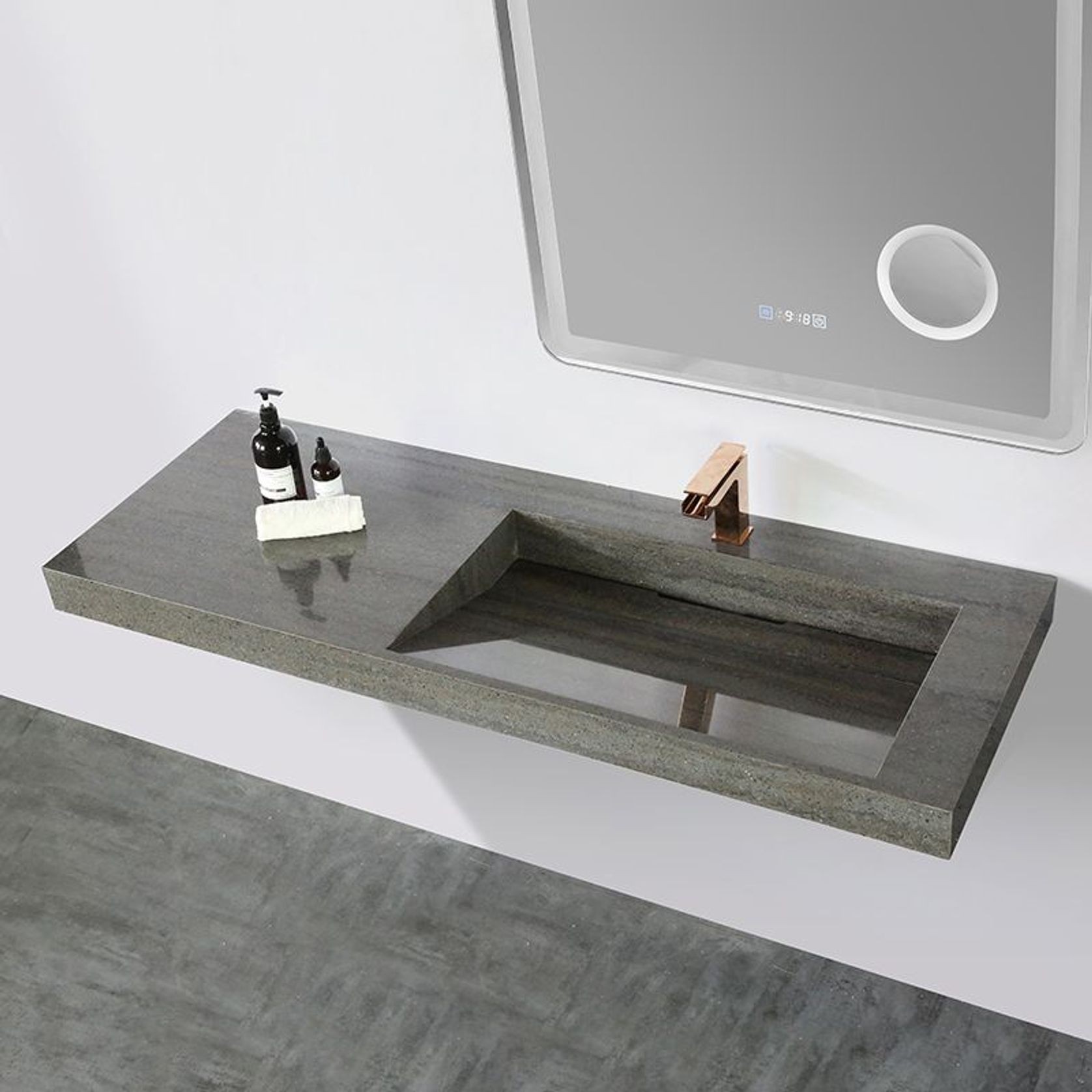 Double Basin Marble Ramp Sink 1500mm | ArchiPro AU