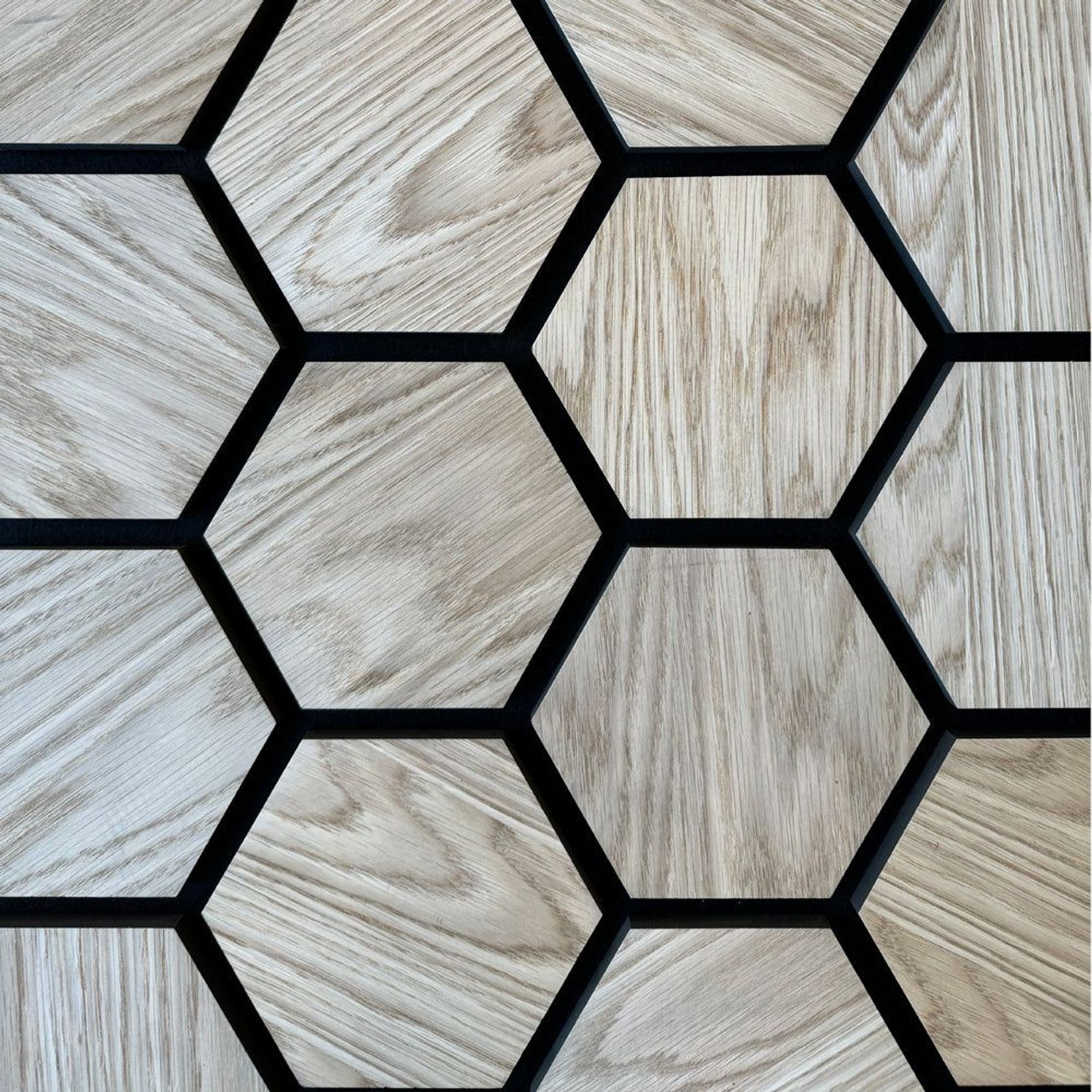 Hexagon WOODFLEX Acoustic Wood Wall Panels - Oak Veneer | ArchiPro AU
