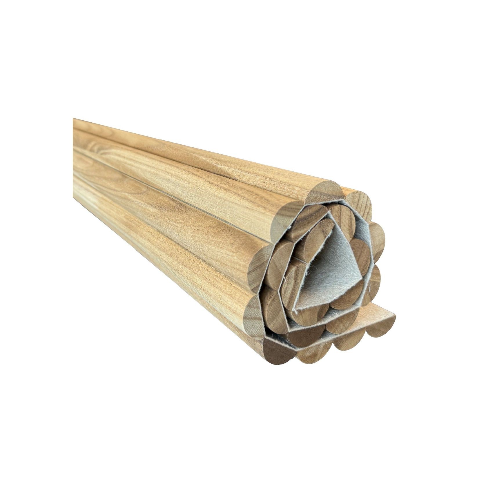 WOODFLEX Flexible Solid Paulownia Wood Slat Wall Panel - 2700mm x 600mm ...