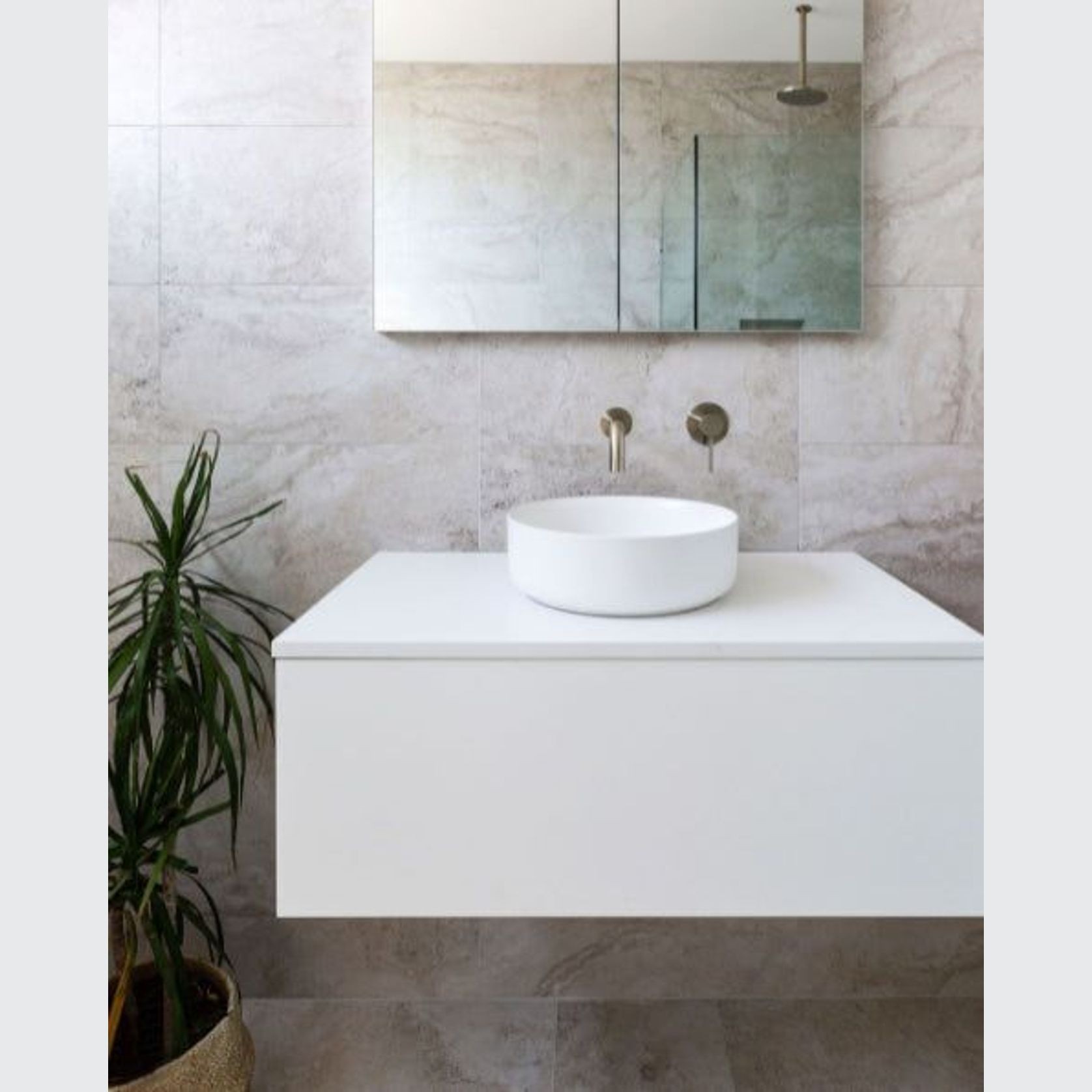 Round Tapware Colour Sample Disc - PVD Brushed Nickel | ArchiPro AU