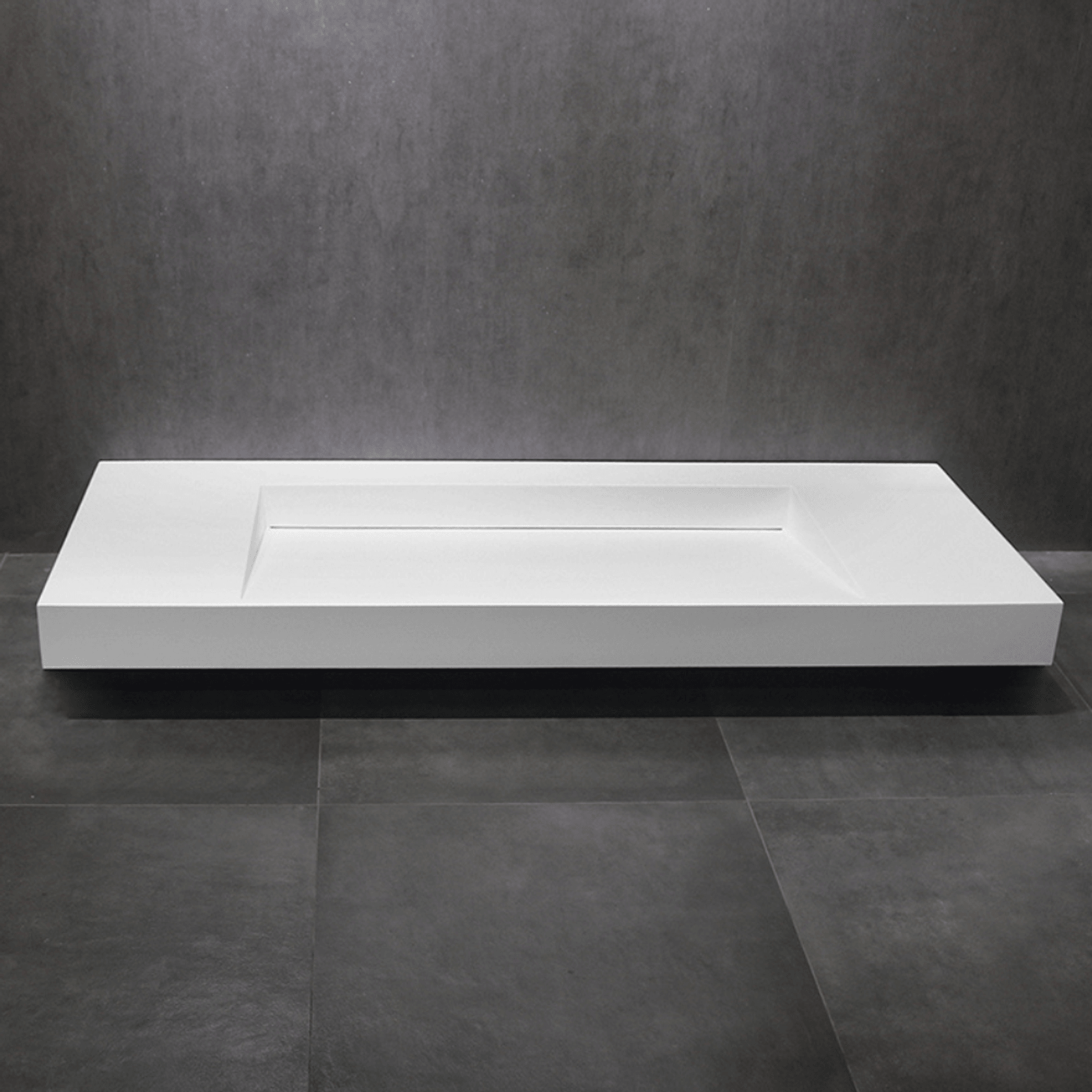Ramp Basin Wall Hung Matte White 1524mm B6060 | ArchiPro AU