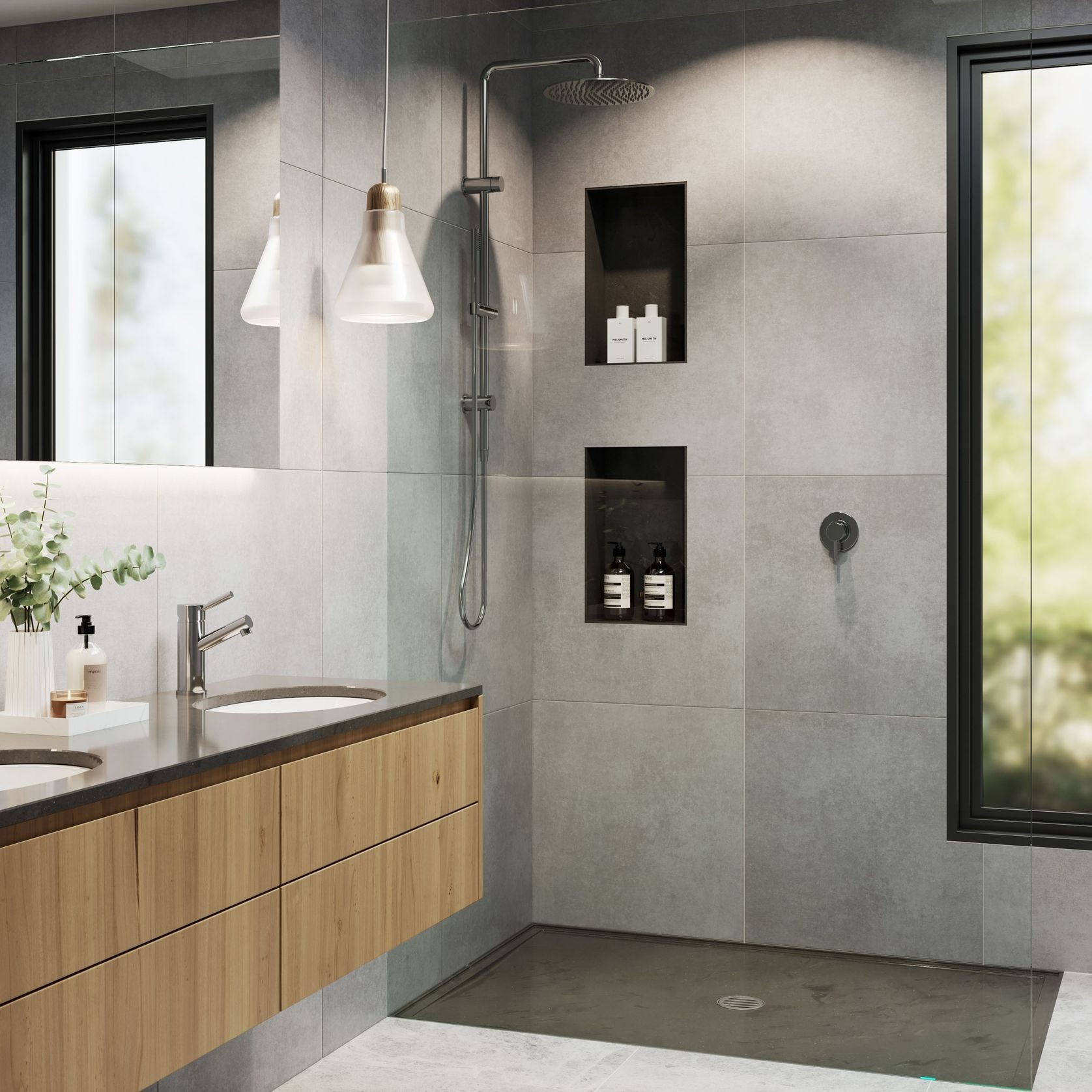 Custom Solid Surface Shower Base | 32 mm | ArchiPro AU