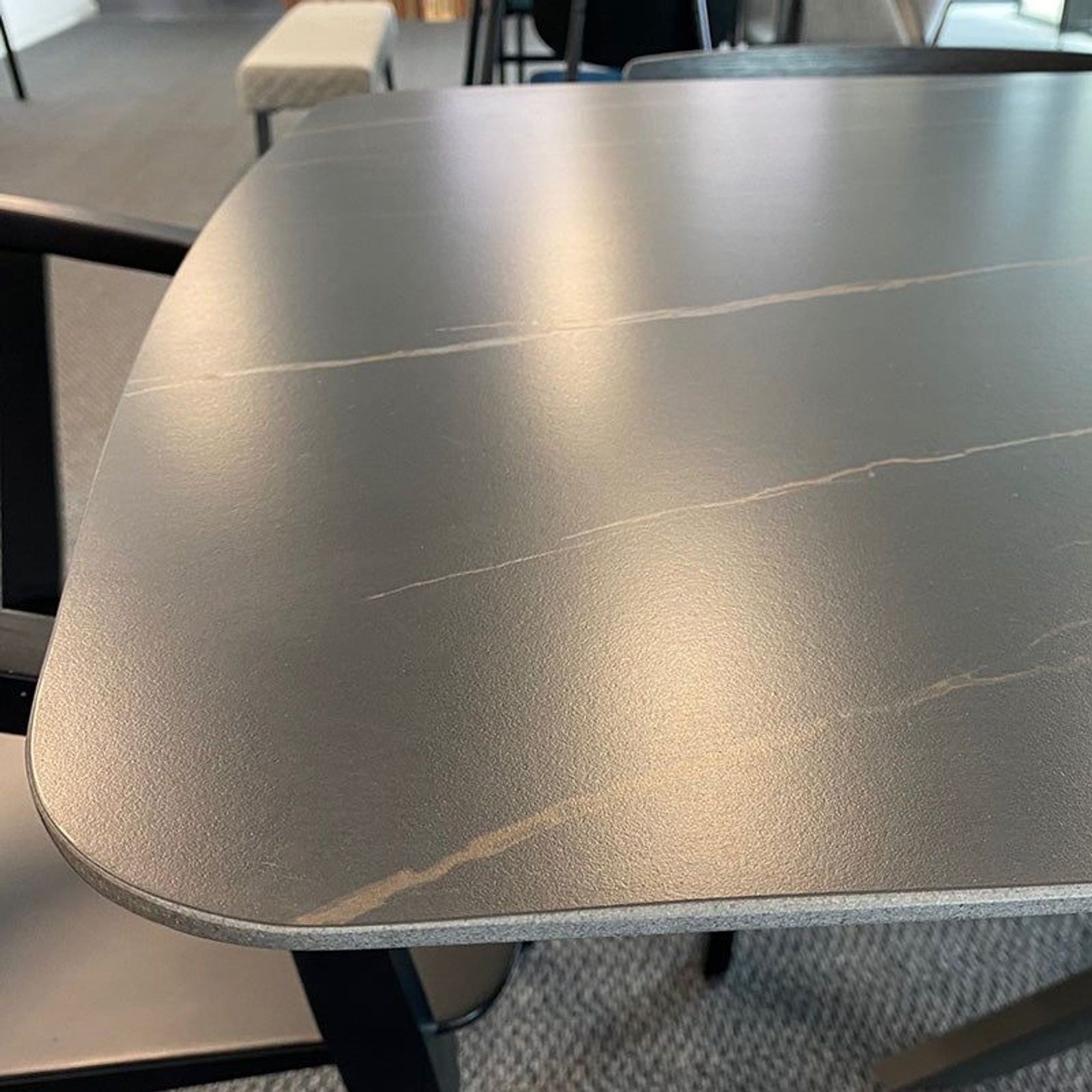 KIANA Sintered Stone Dining Table - 180cm - Black | ArchiPro AU