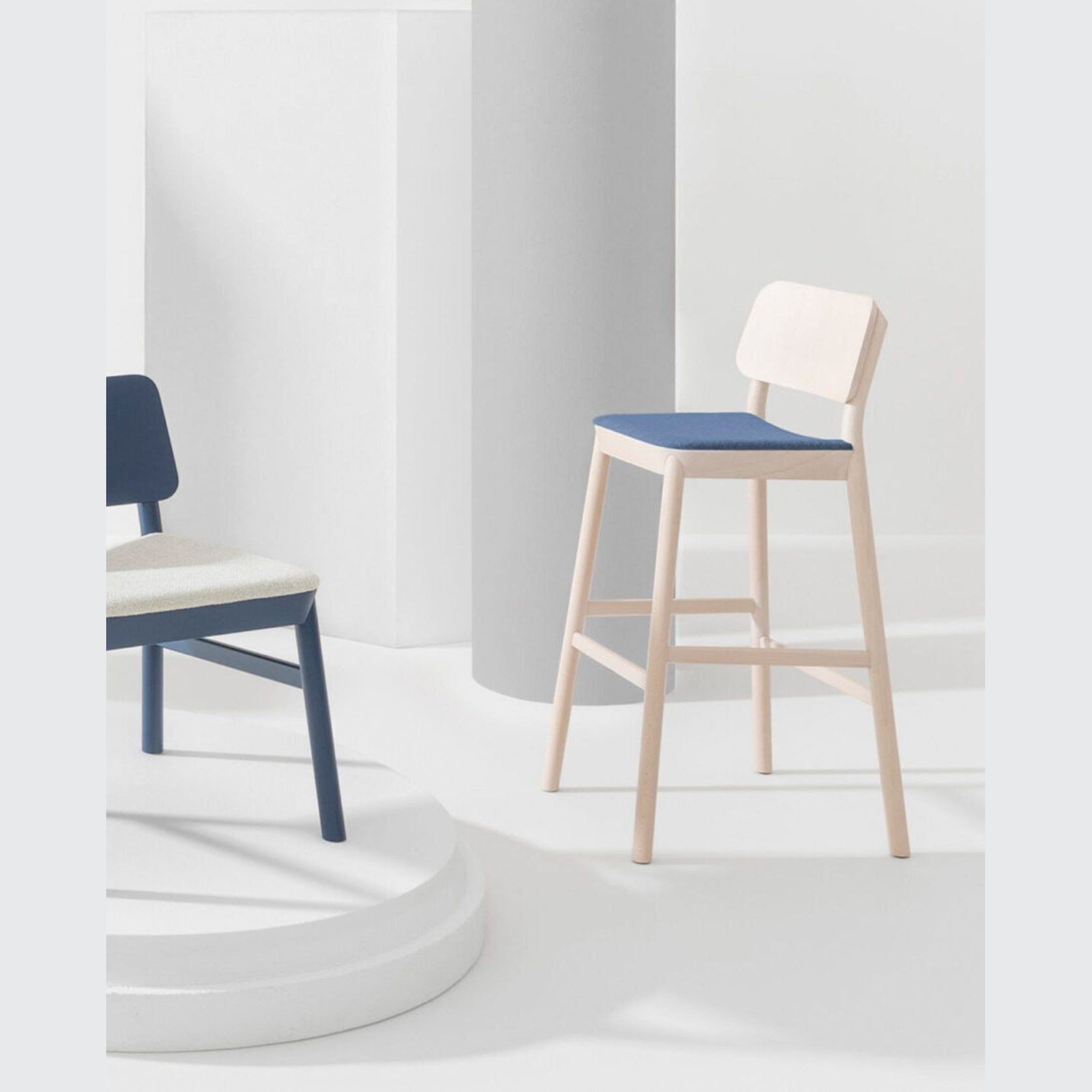 Drum Stool with Backrest | ArchiPro AU