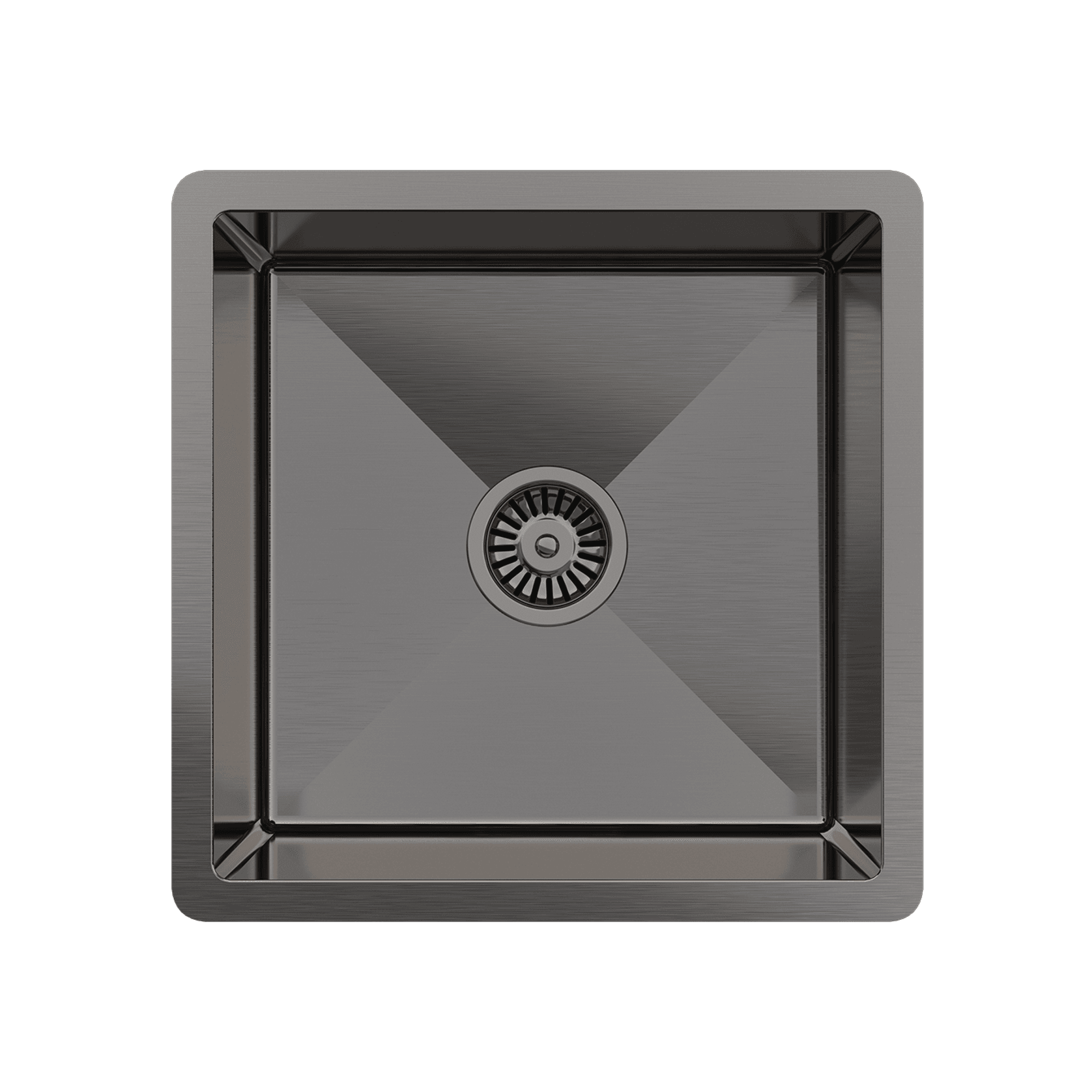 Brushed Gunmetal Nala 450x450 Single Bowl Sink | ArchiPro AU
