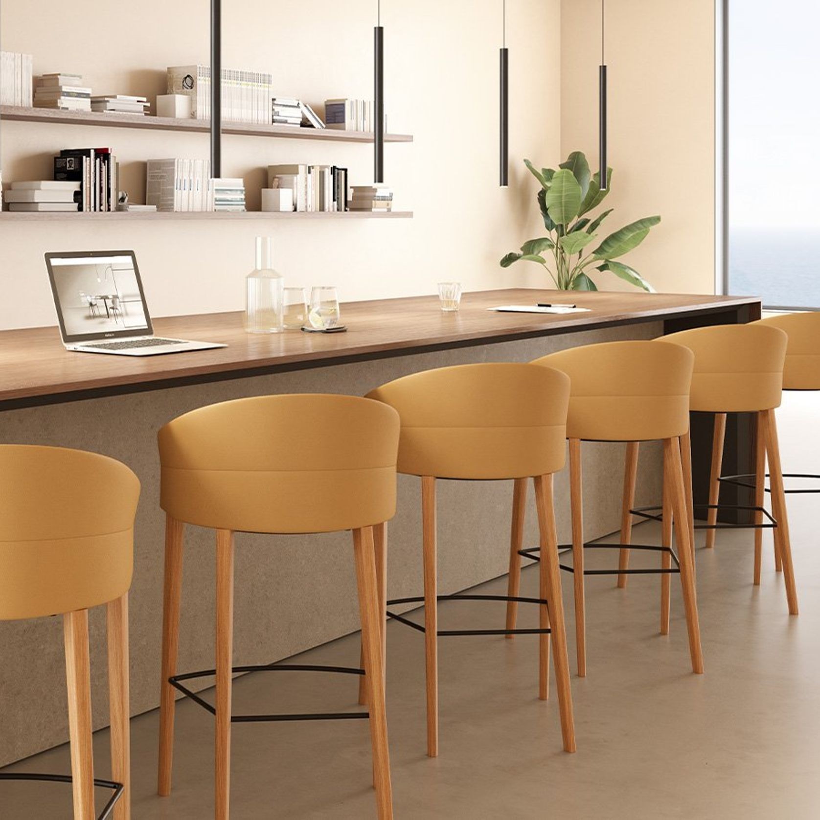 Copa Bar Stool - Wooden Legs | ArchiPro AU