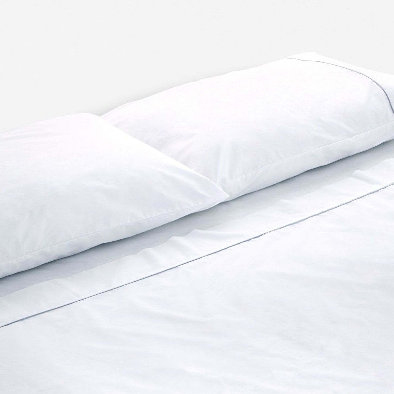 Cotton Percale Flat Sheets with Piping | ArchiPro AU