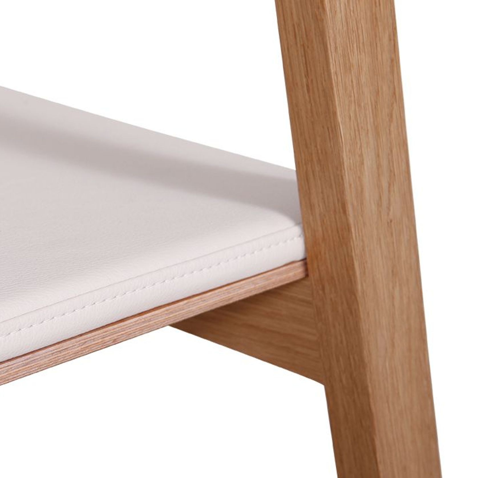 Merano Dining Chair - Natural Oak - White Pad - by TON | ArchiPro AU