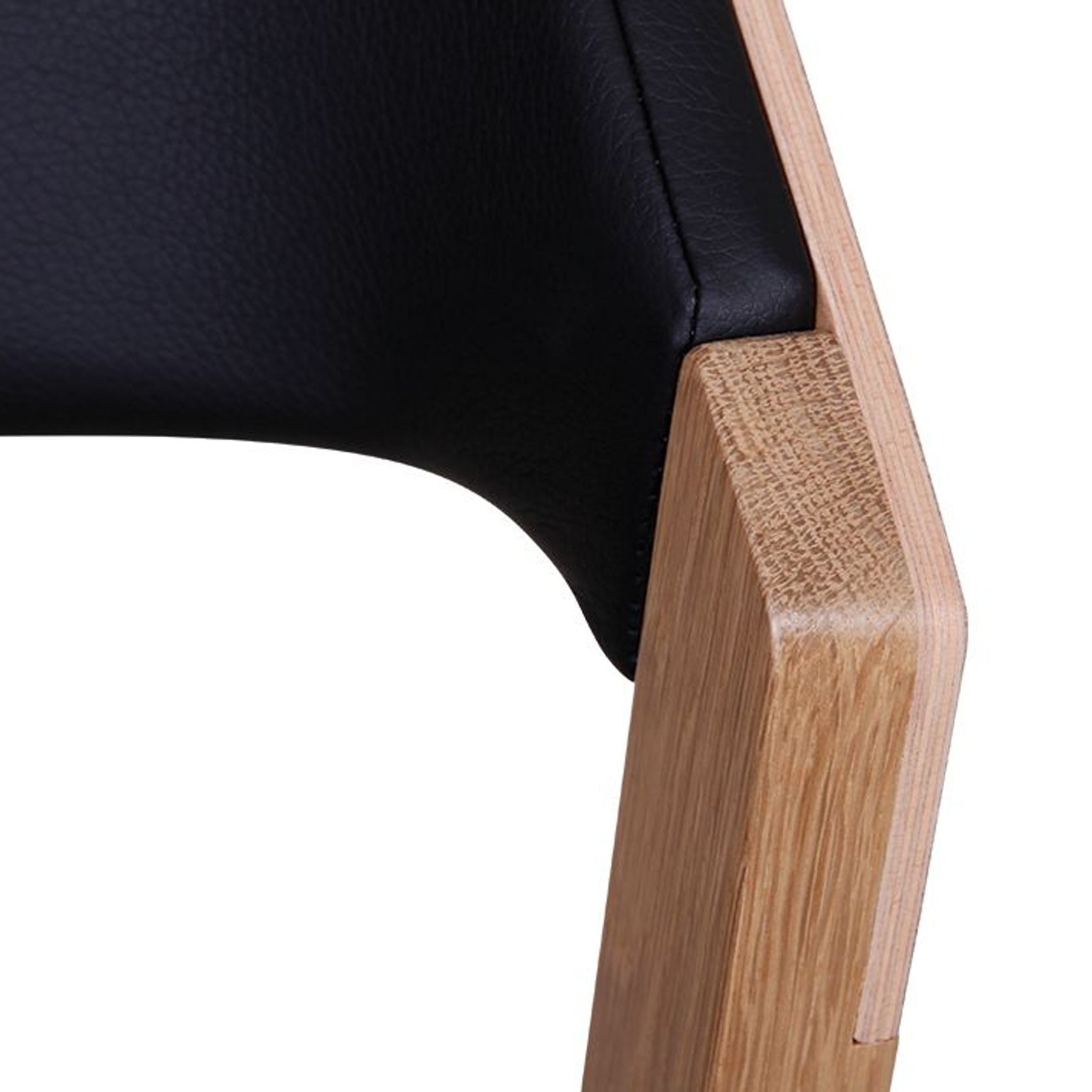 Merano Dining Chair - Natural Oak - Black Pad - by TON | ArchiPro AU