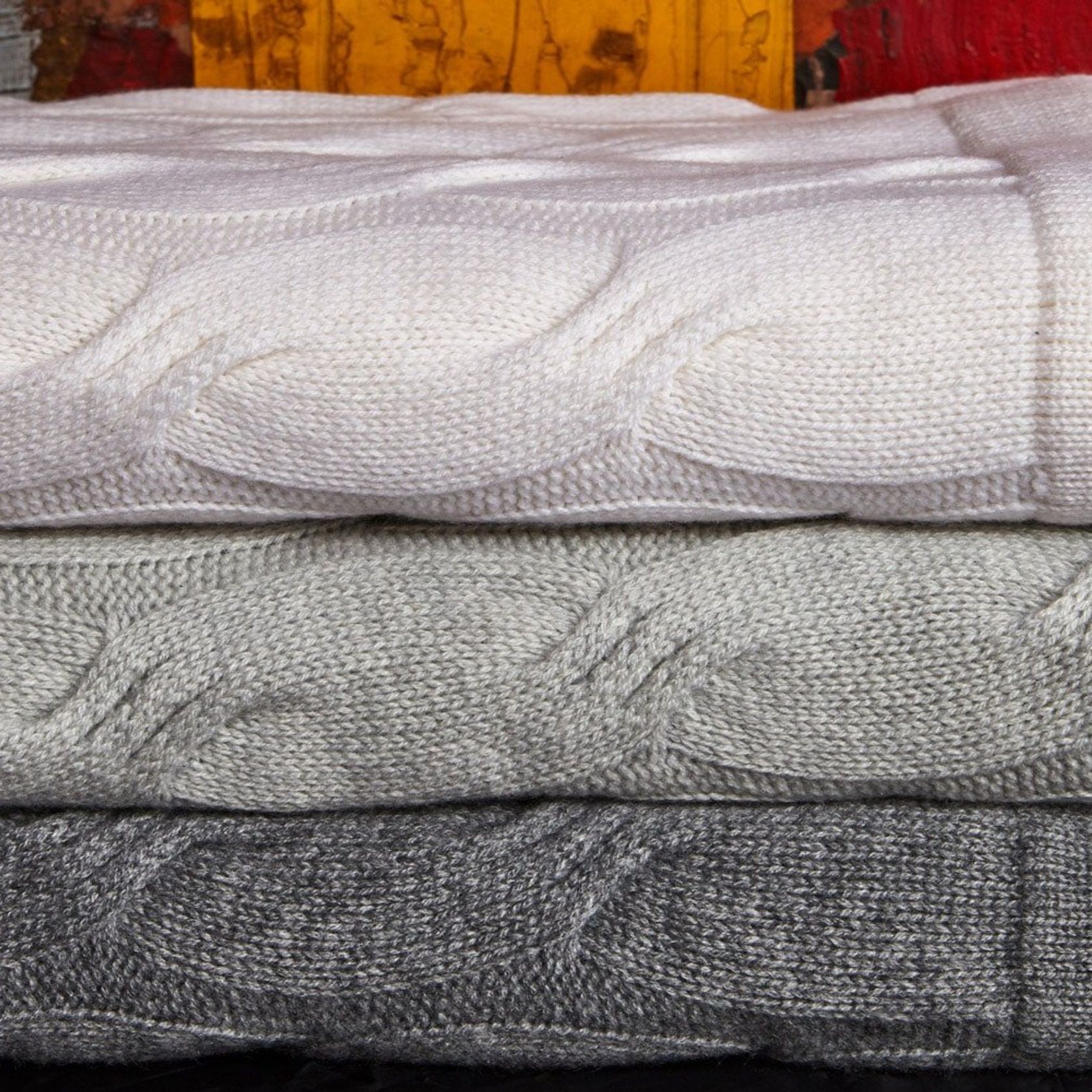 Chunky Cable Italian Cashmere Throws | ArchiPro AU