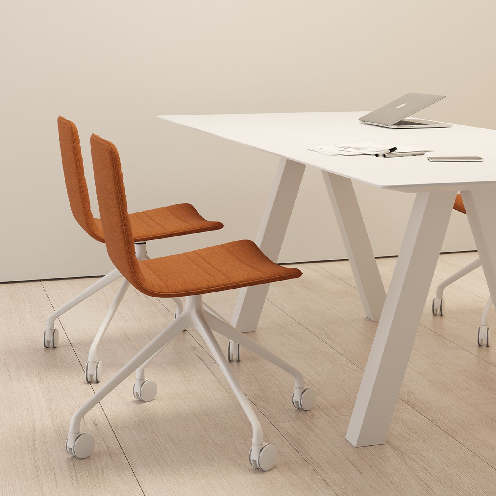 Klip Chair - Pyramid Swivel with Castors | ArchiPro AU