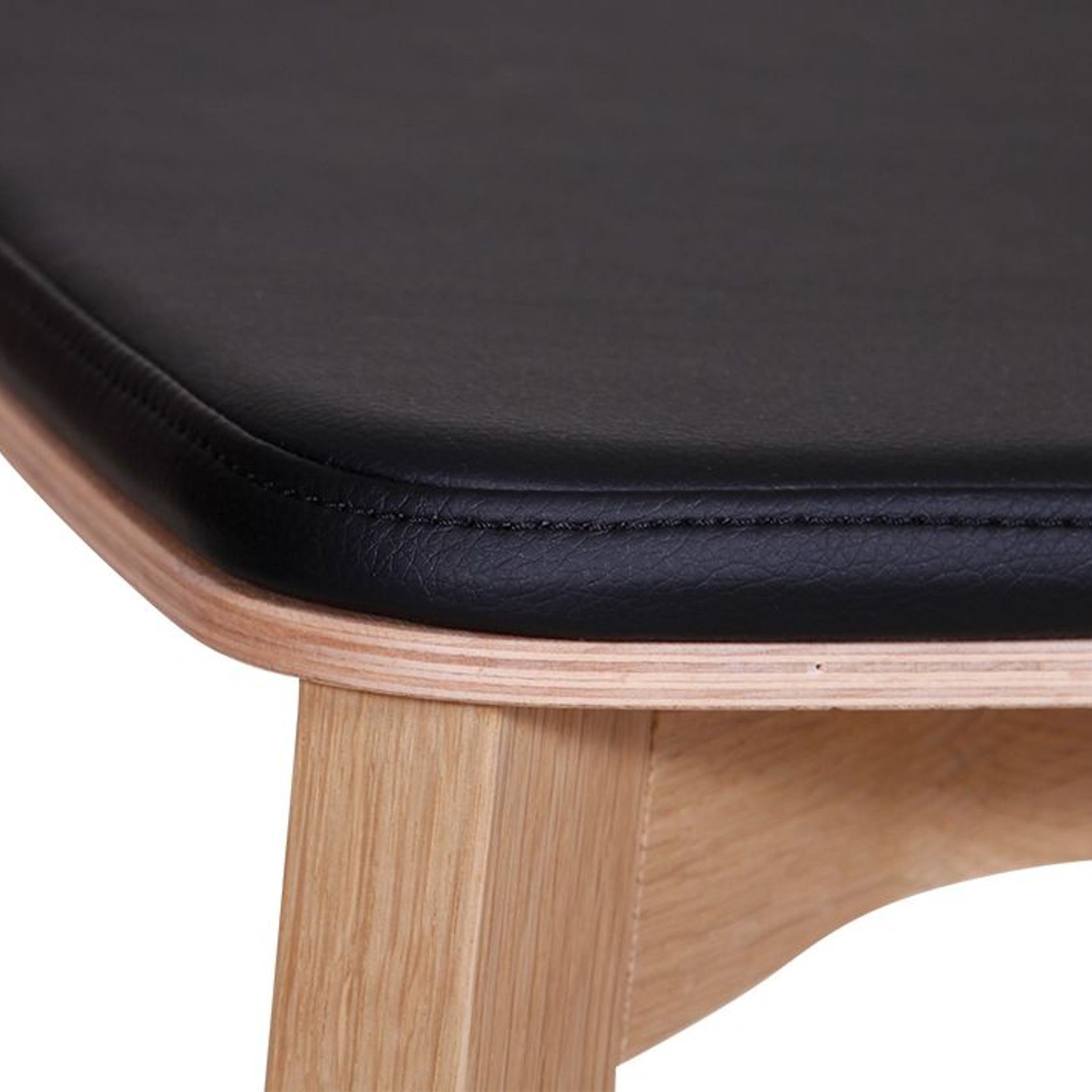 Merano Dining Chair - Natural Oak - Black Pad - by TON | ArchiPro AU