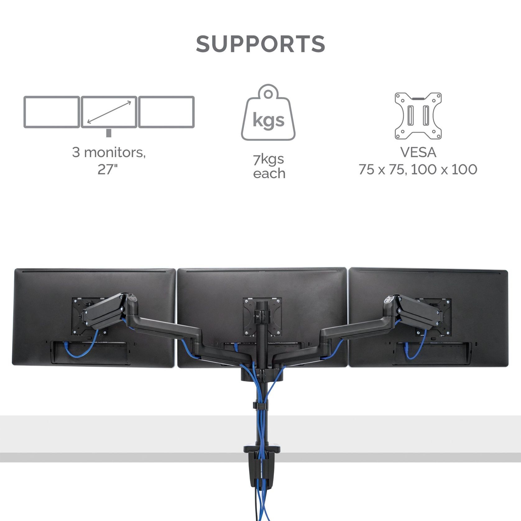 Platinum Series Triple Monitor Arm | ArchiPro AU